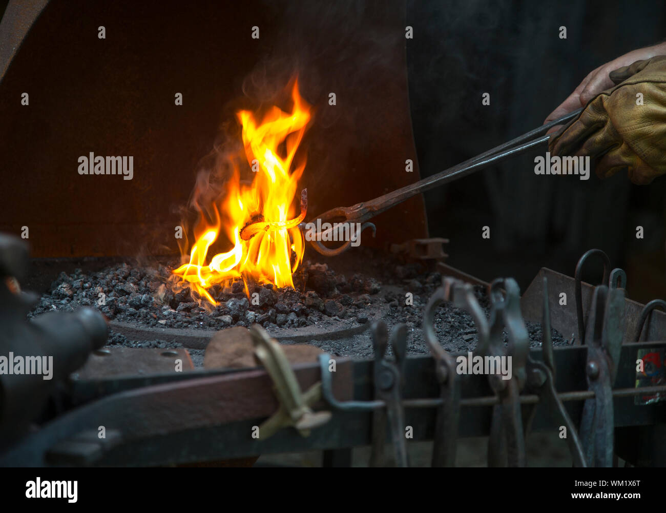 Blacksmith at the Hopper-Goetschius house in Upper Saddle River, New ...