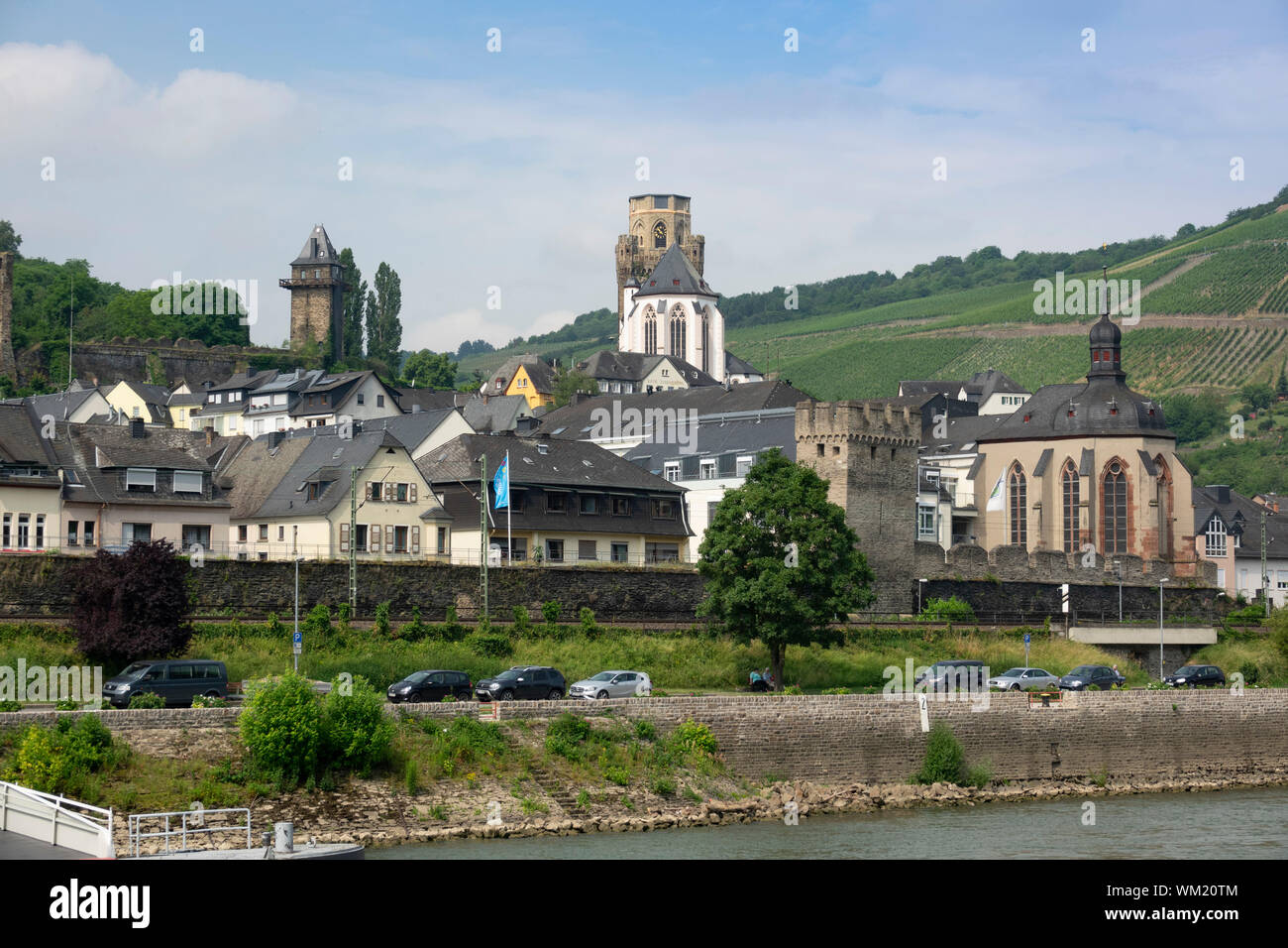 St Martin’s Church and Werner Chapel, Oberwesel am Rhein, River Rhine ...