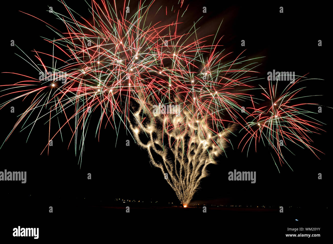 Fireworks display in Bloemfontein in South Africa Stock Photo - Alamy