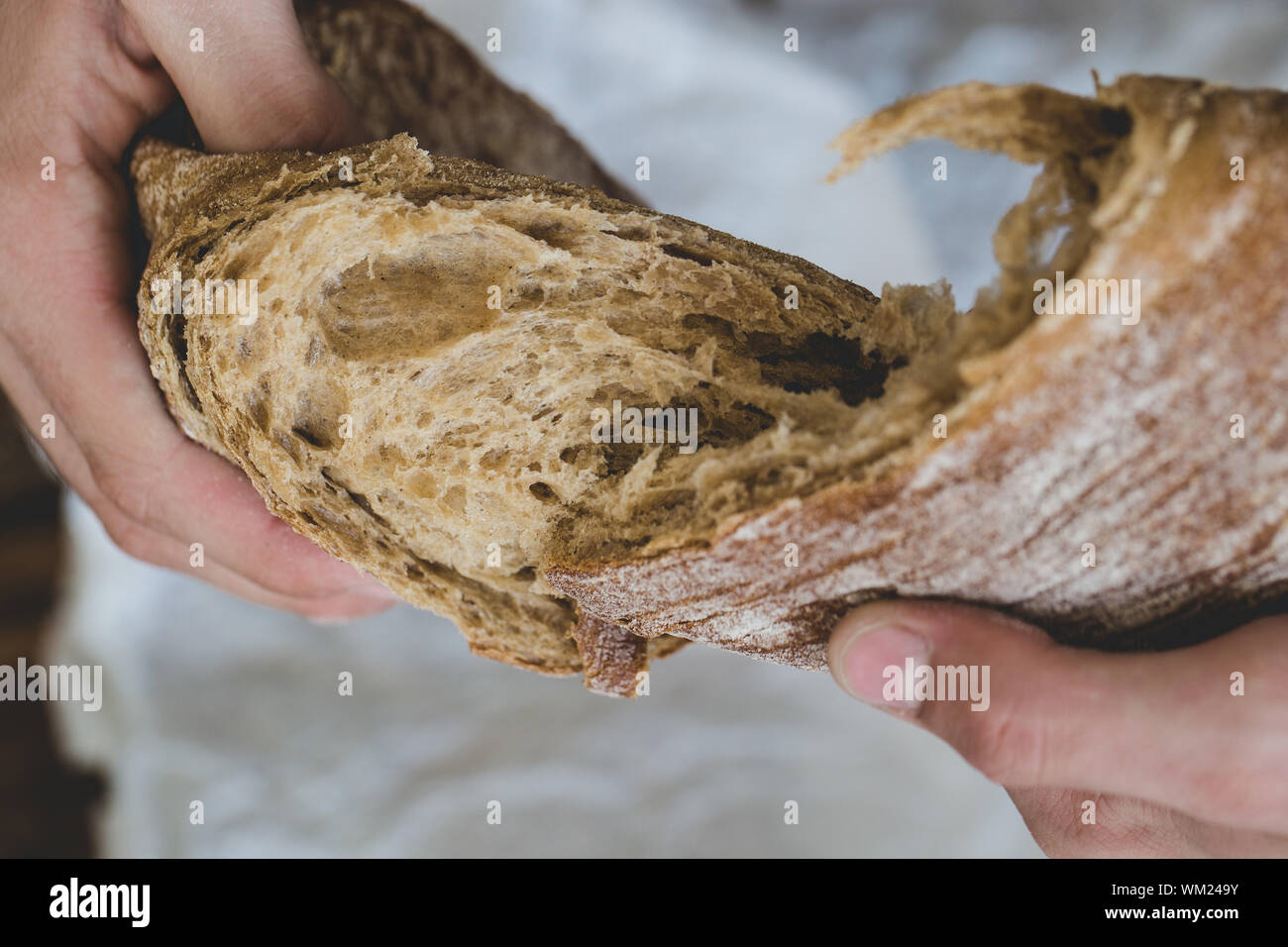 Tear crust hi-res stock photography and images - Alamy