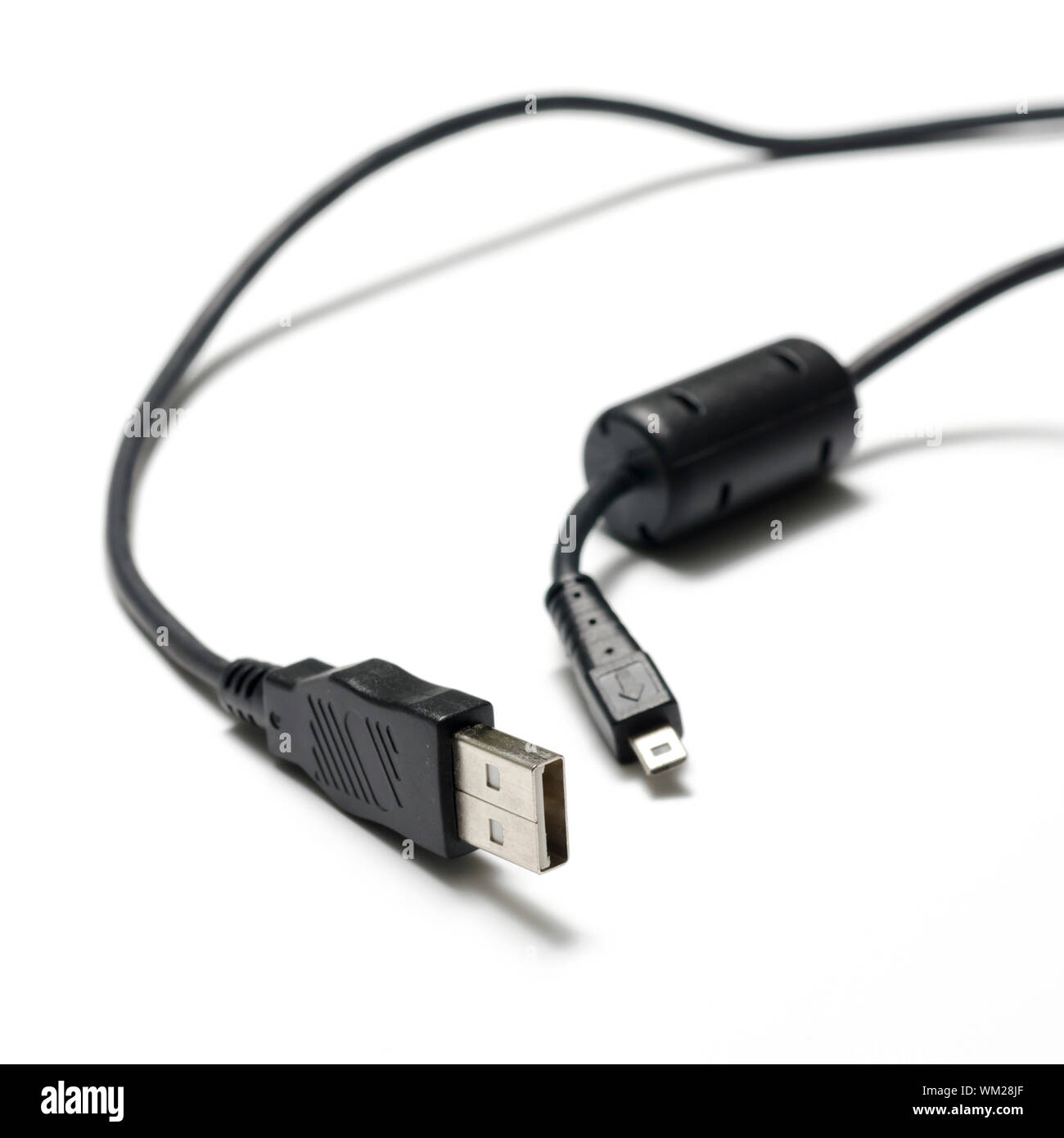 usb cable on a white background Stock Photo - Alamy