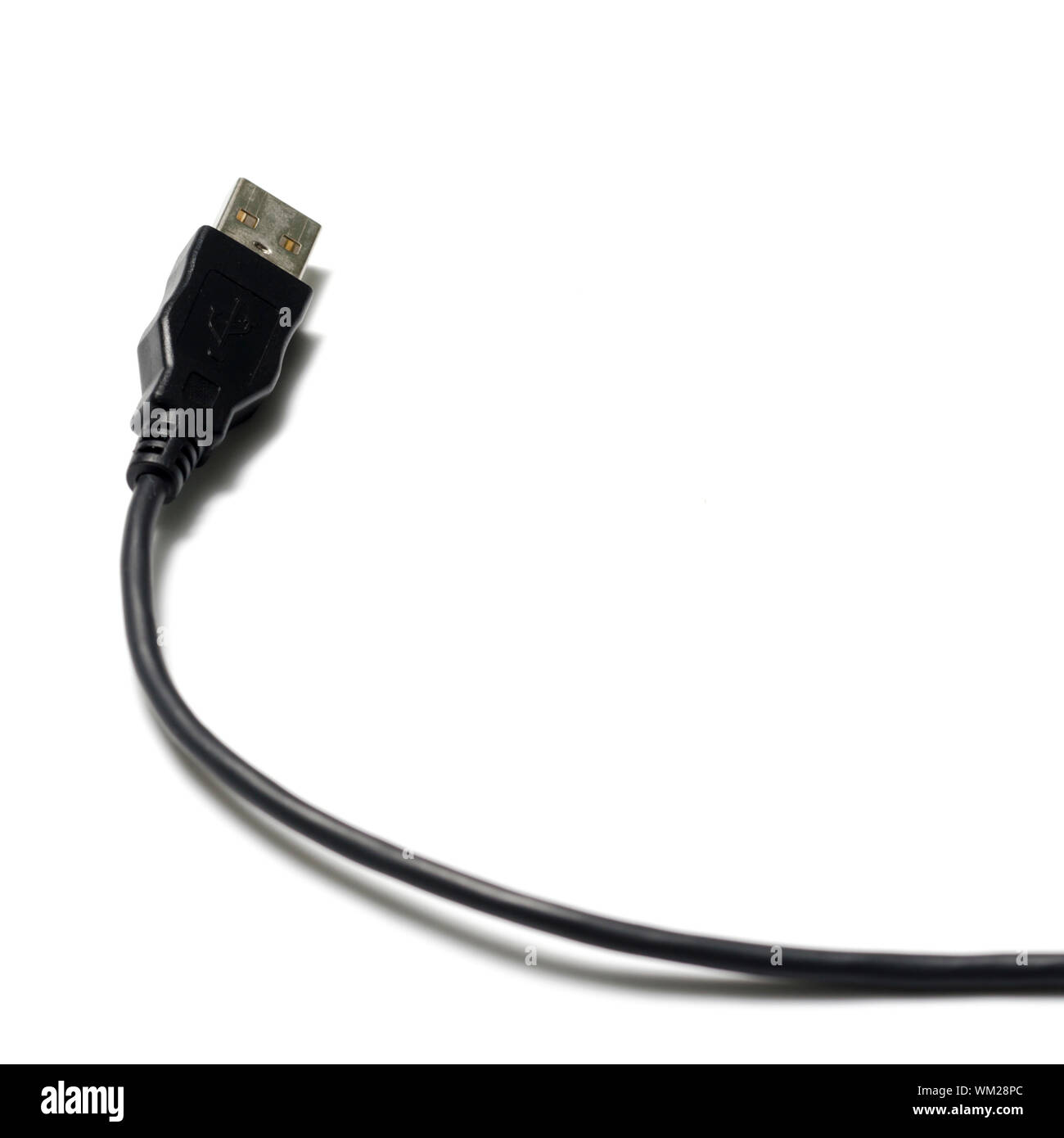usb cable on a white background Stock Photo - Alamy