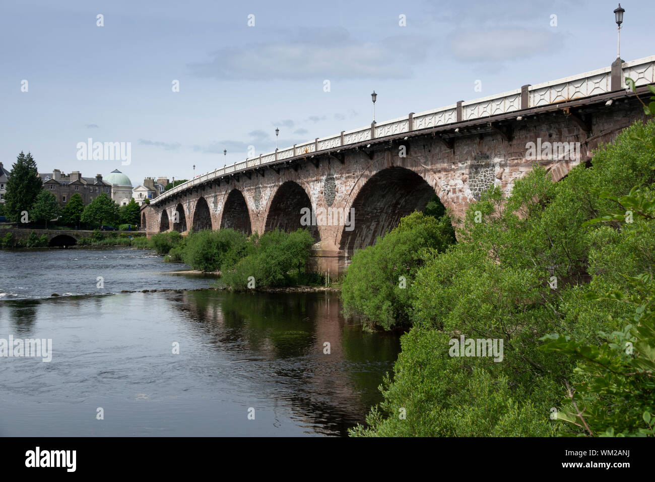Perth Bridge and River Tay, Perth, Perthsire, Scotland, UK Stock Photo ...