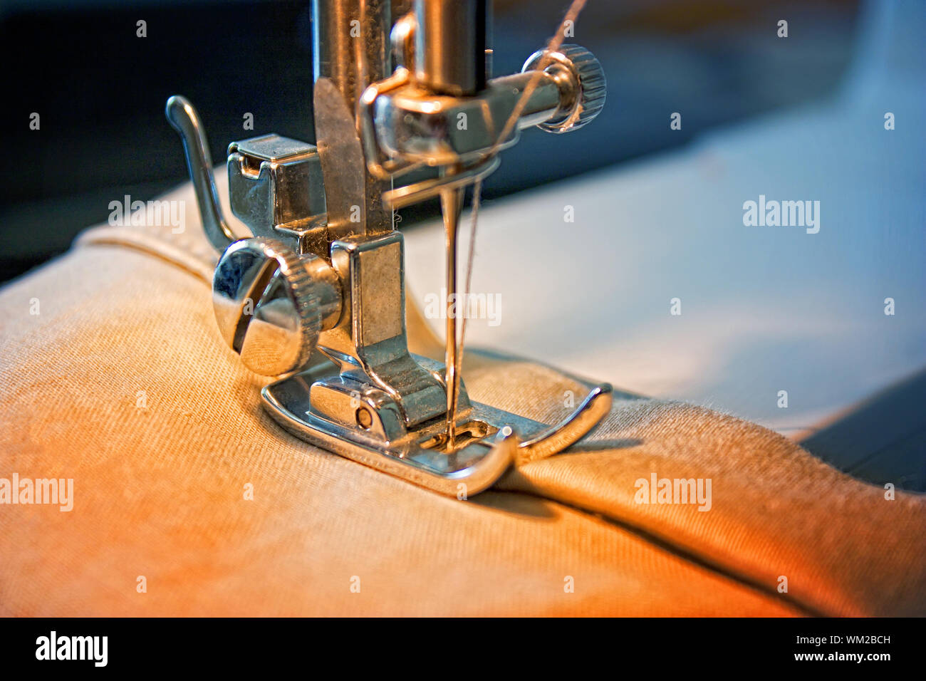 sewing machine and item of clothing Stock Photo - Alamy