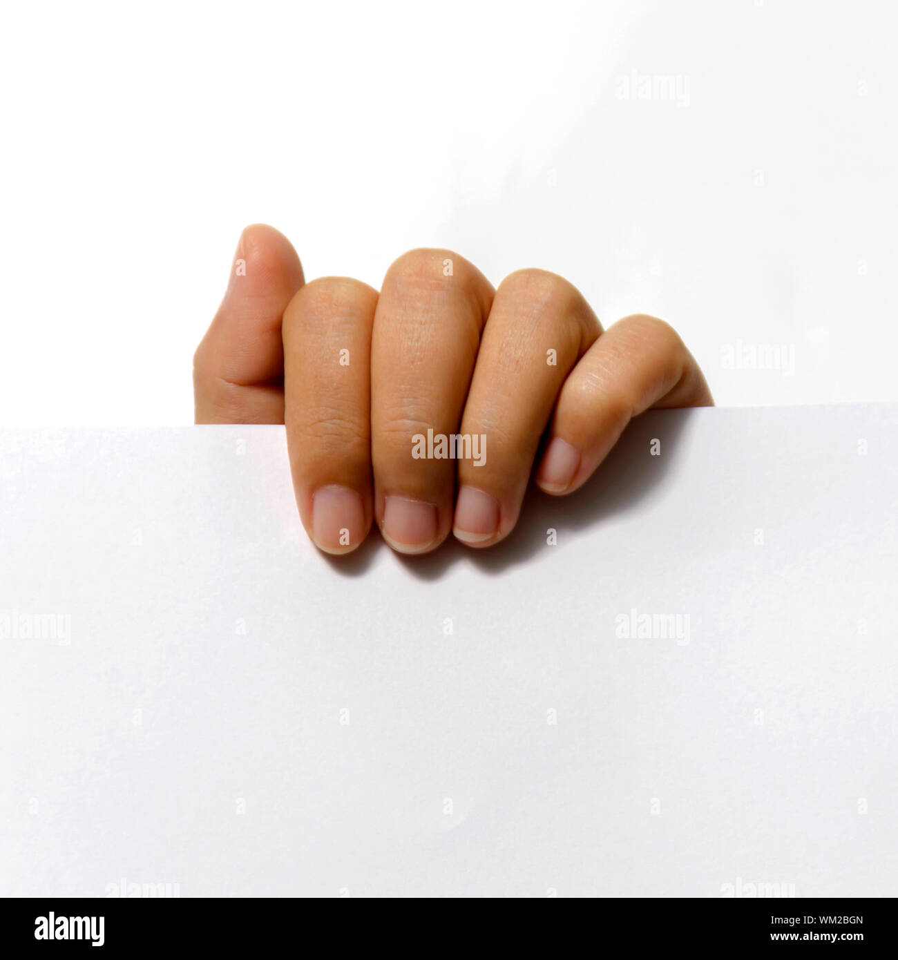 close up woman hand holding paper Stock Photo - Alamy