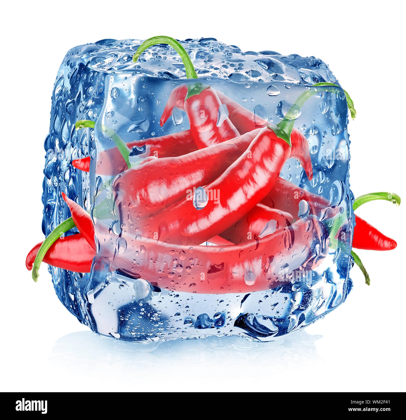 Red pepper in ice hi-res stock photography and images - Alamy