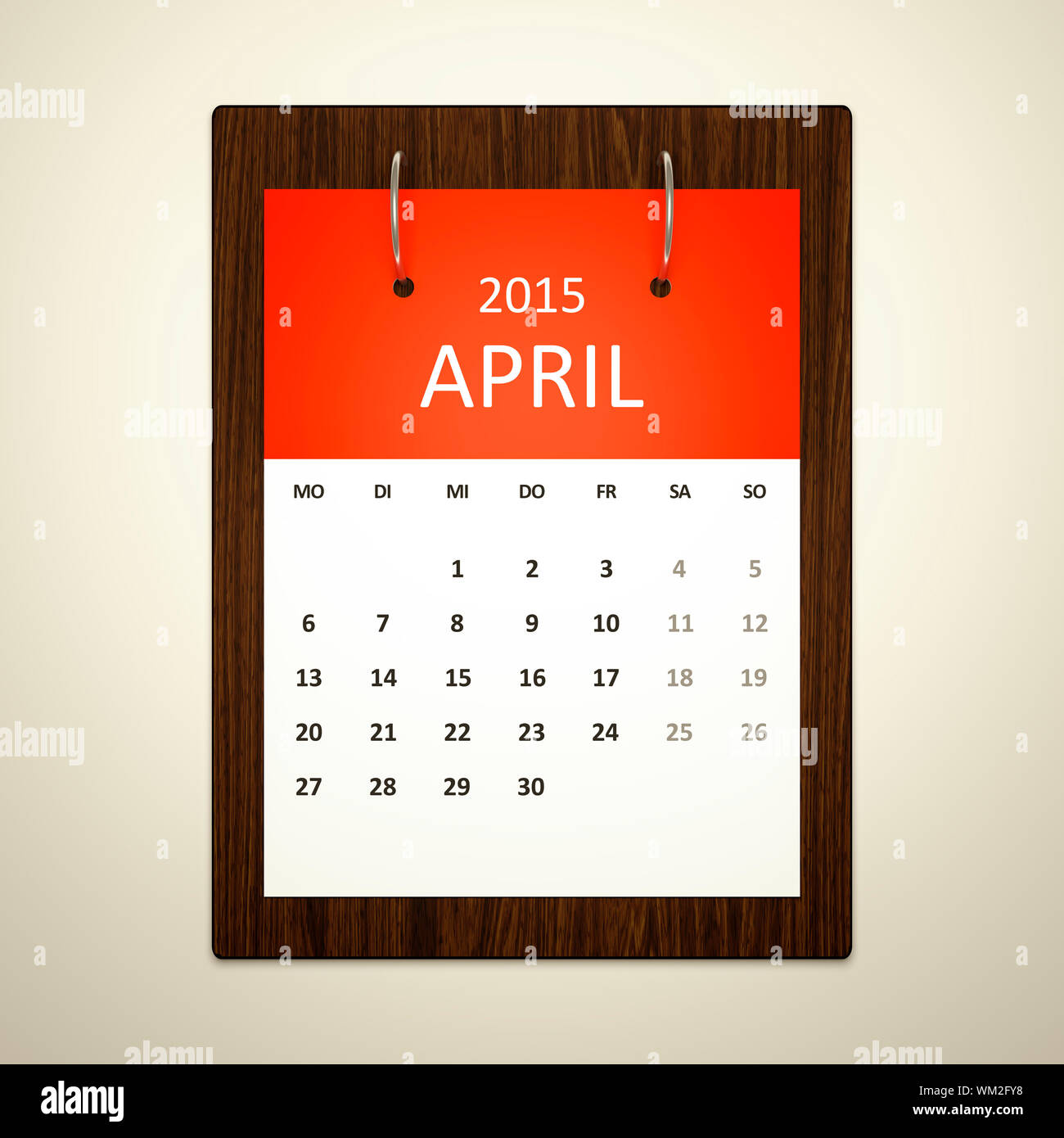 April 2015 Calendar High Resolution Stock Photography and Images - Alamy