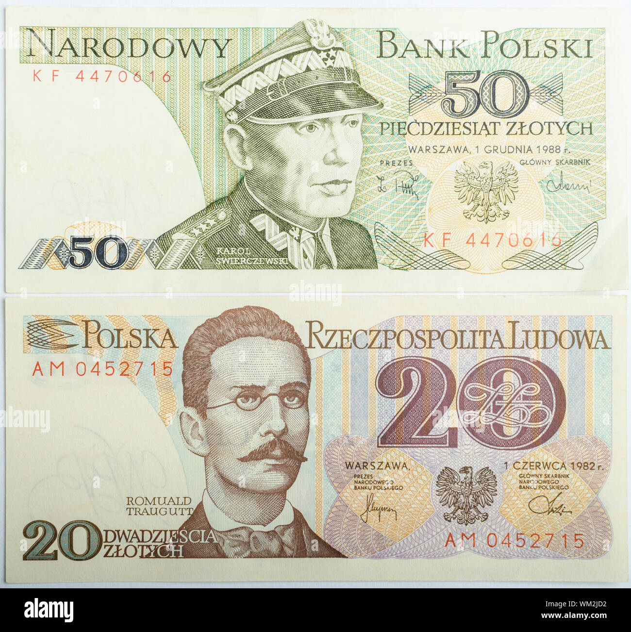 Old Polish banknotes money background, all real money Stock Photo - Alamy