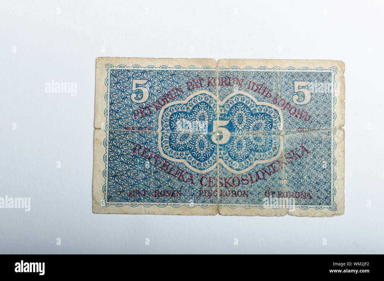 Old Czech banknotes, money background, all real money Stock Photo - Alamy