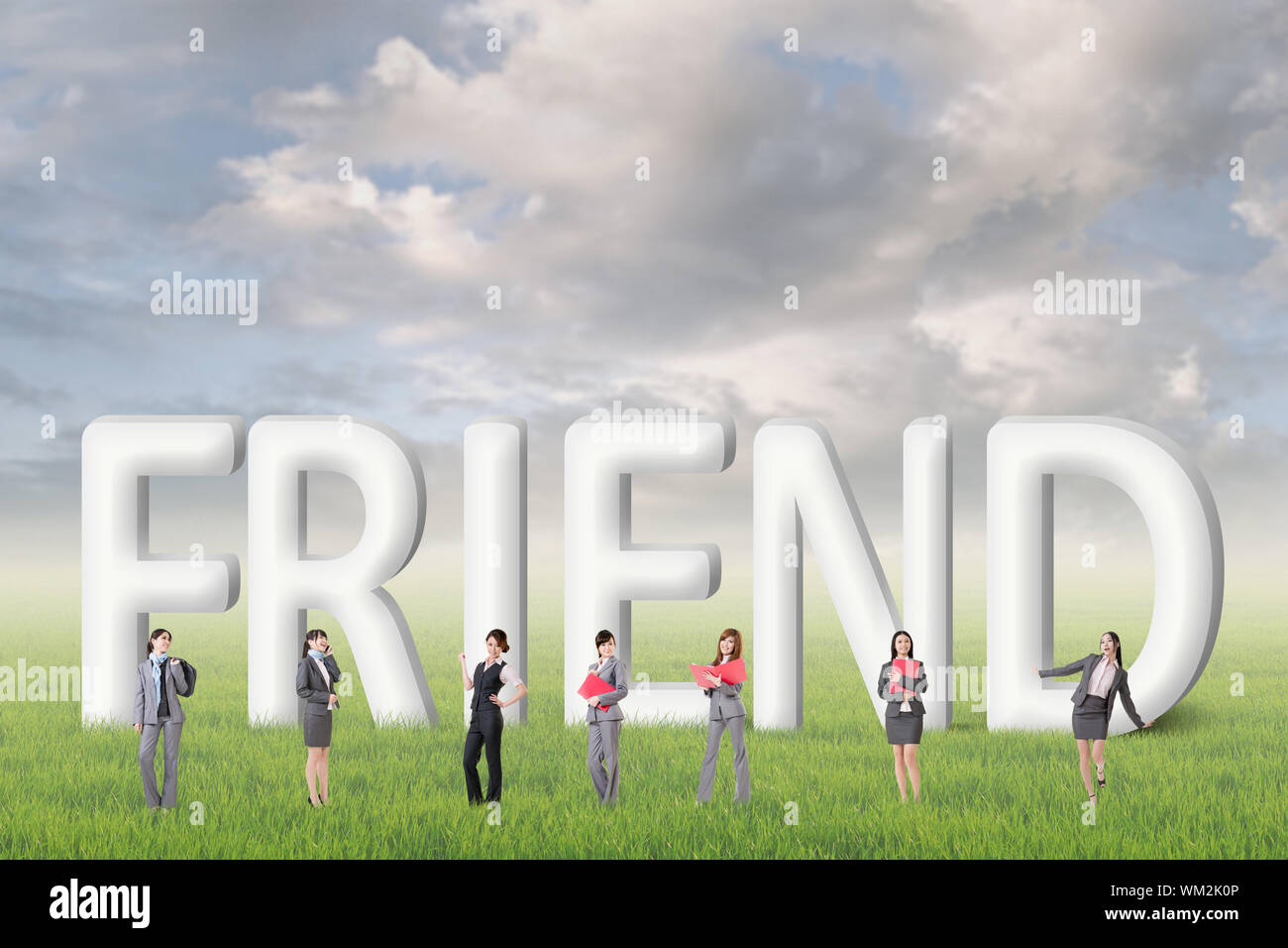 Concept of partner, friends,collaborate with group of business people ...