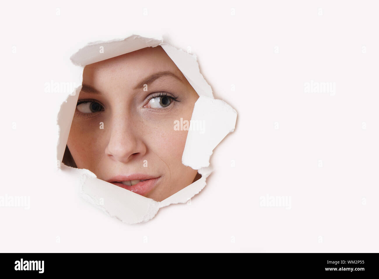 Torn paper face hi-res stock photography and images - Alamy