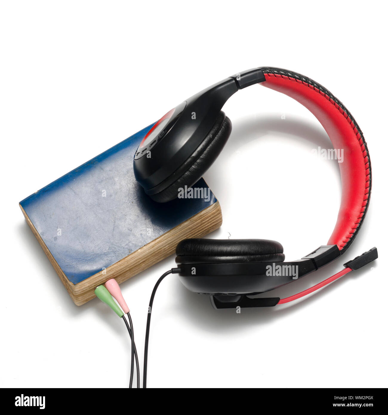 head phone with book concept audio book Stock Photo - Alamy