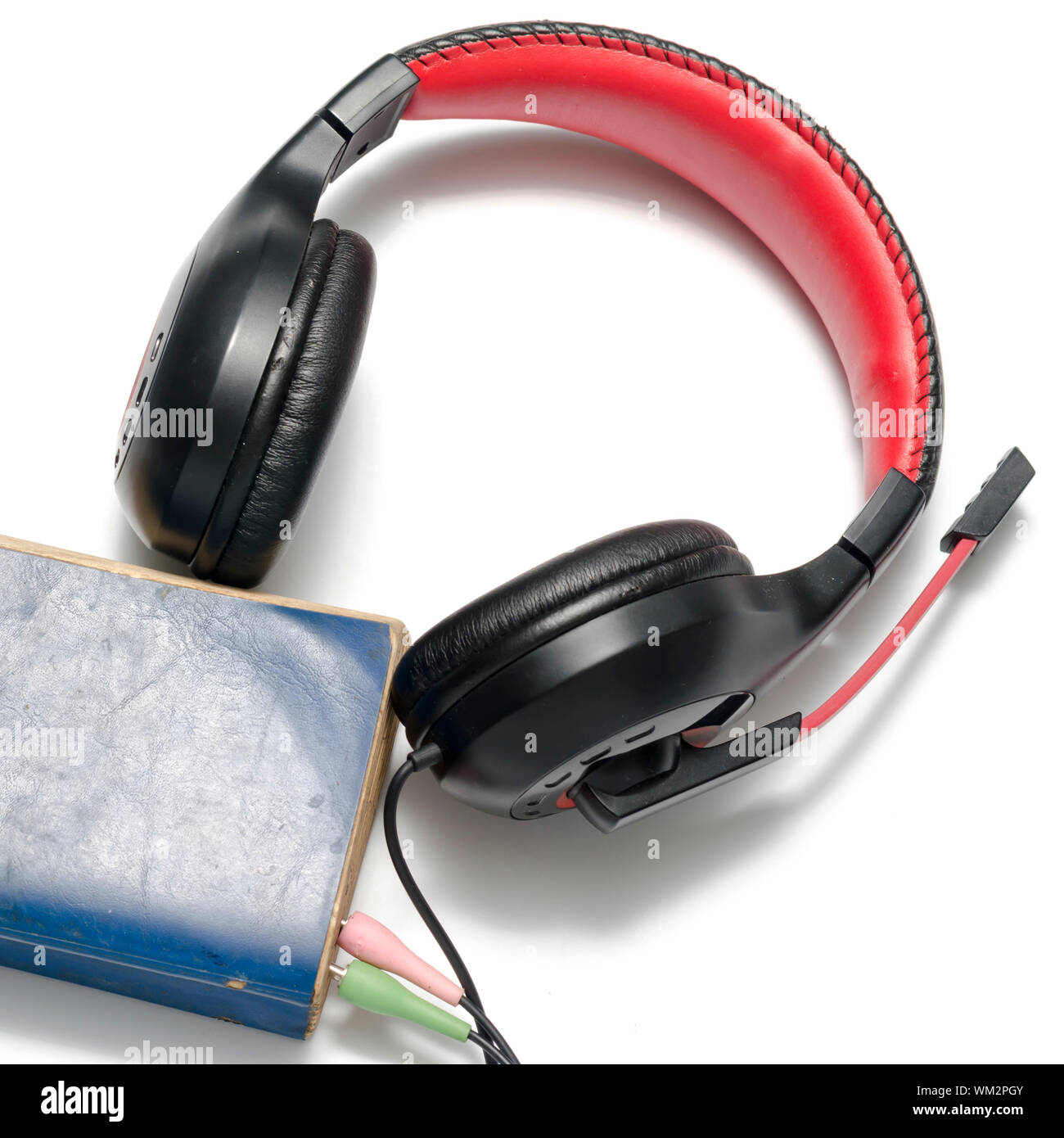 head phone with book concept audio book Stock Photo - Alamy