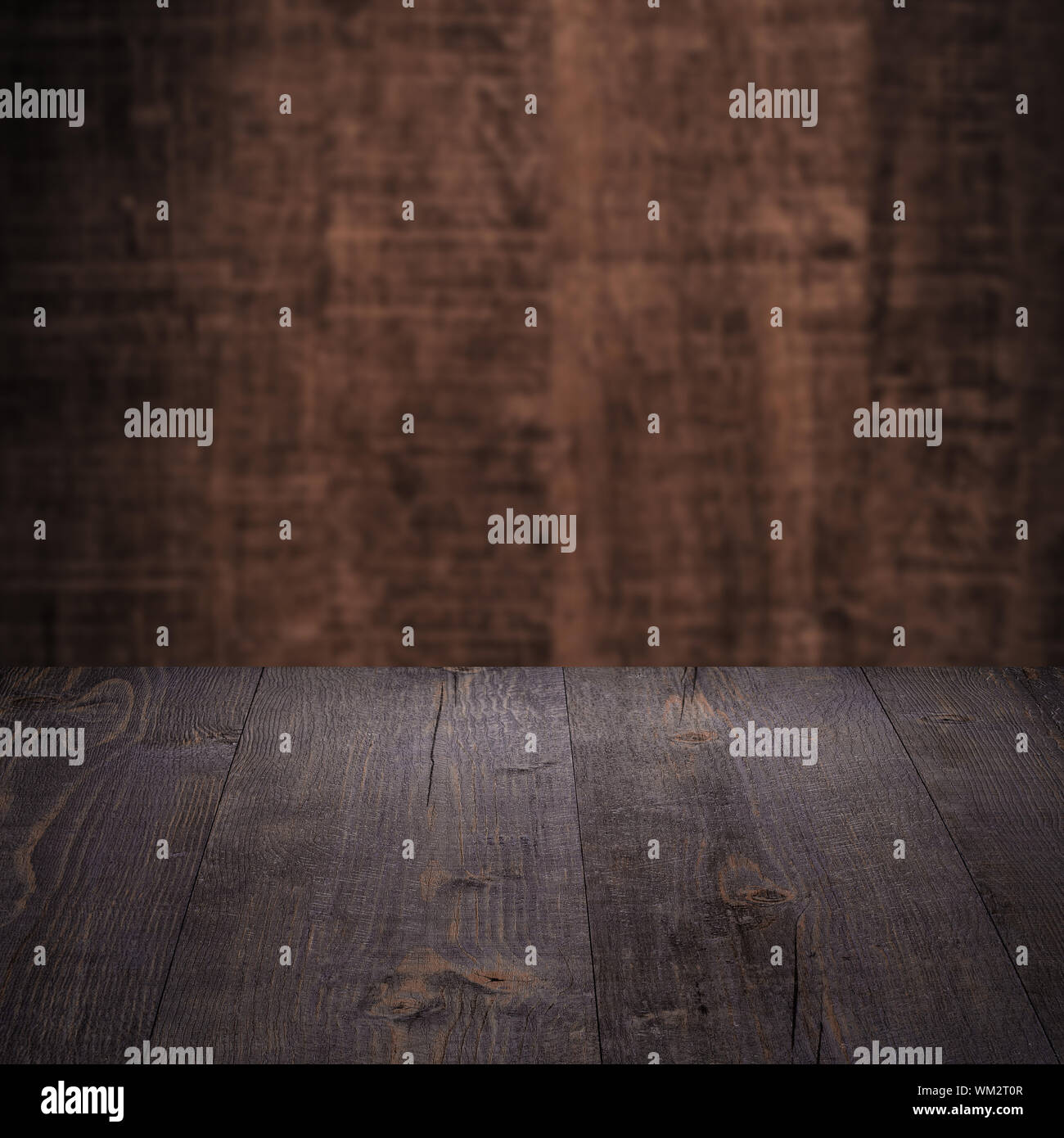 Wood background - table with wooden wall Stock Photo - Alamy