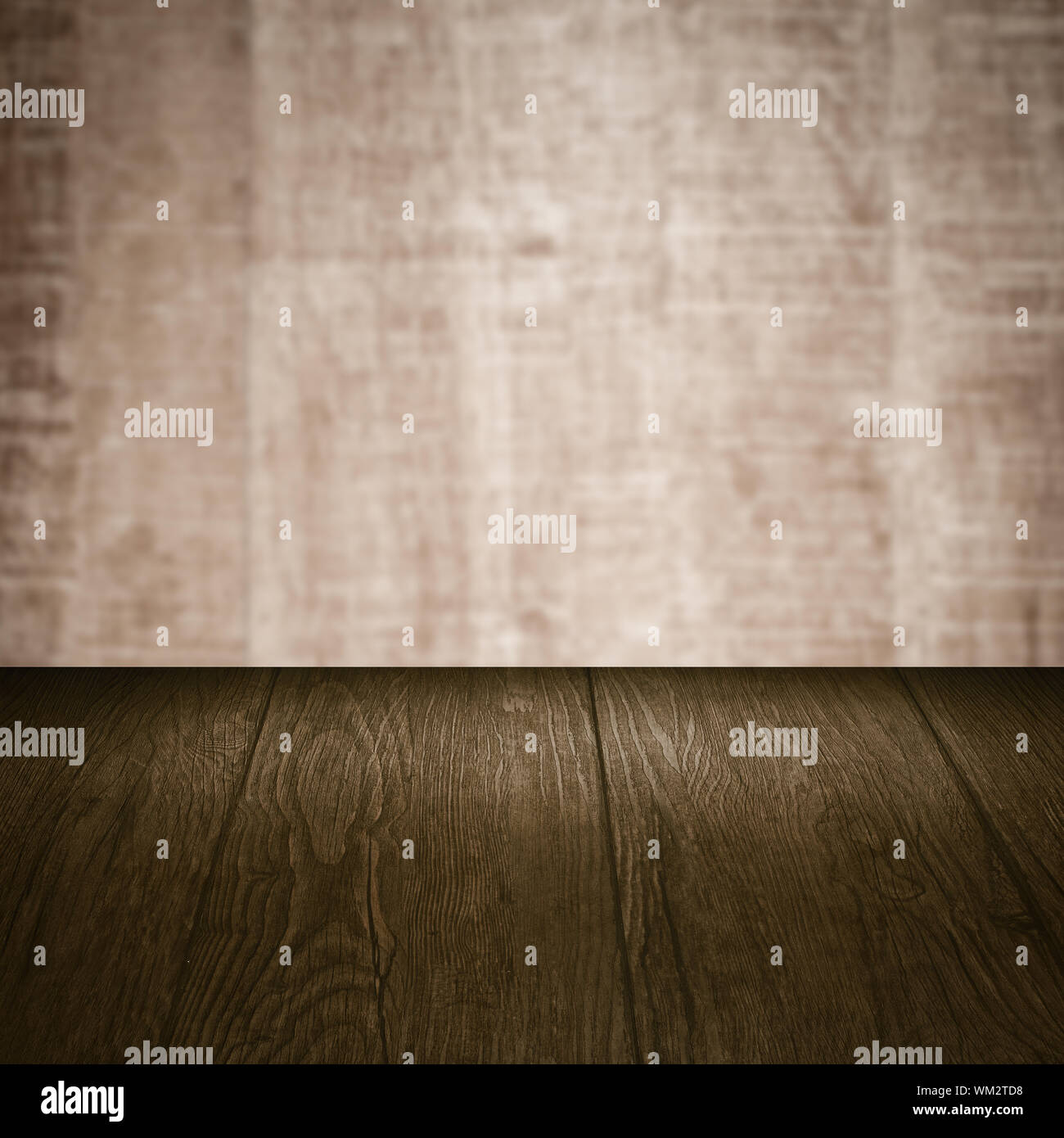 Wood background - table with wooden wall Stock Photo - Alamy