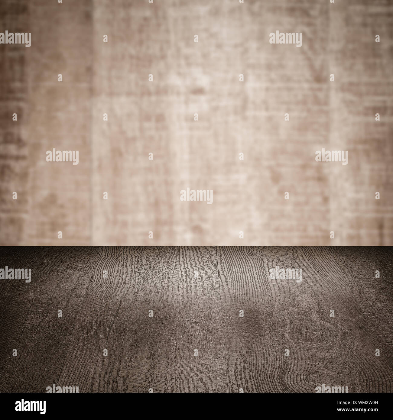 Wood background - table with wooden wall Stock Photo - Alamy
