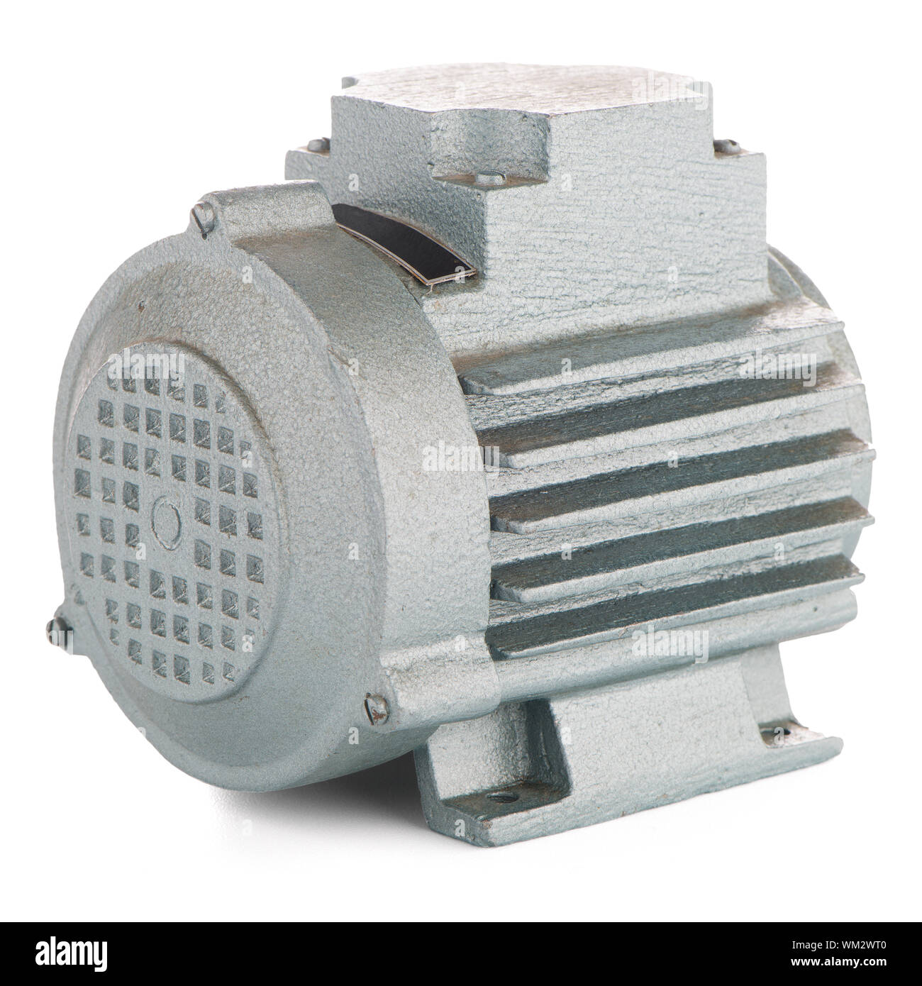 Electric motor on on white background Stock Photo - Alamy
