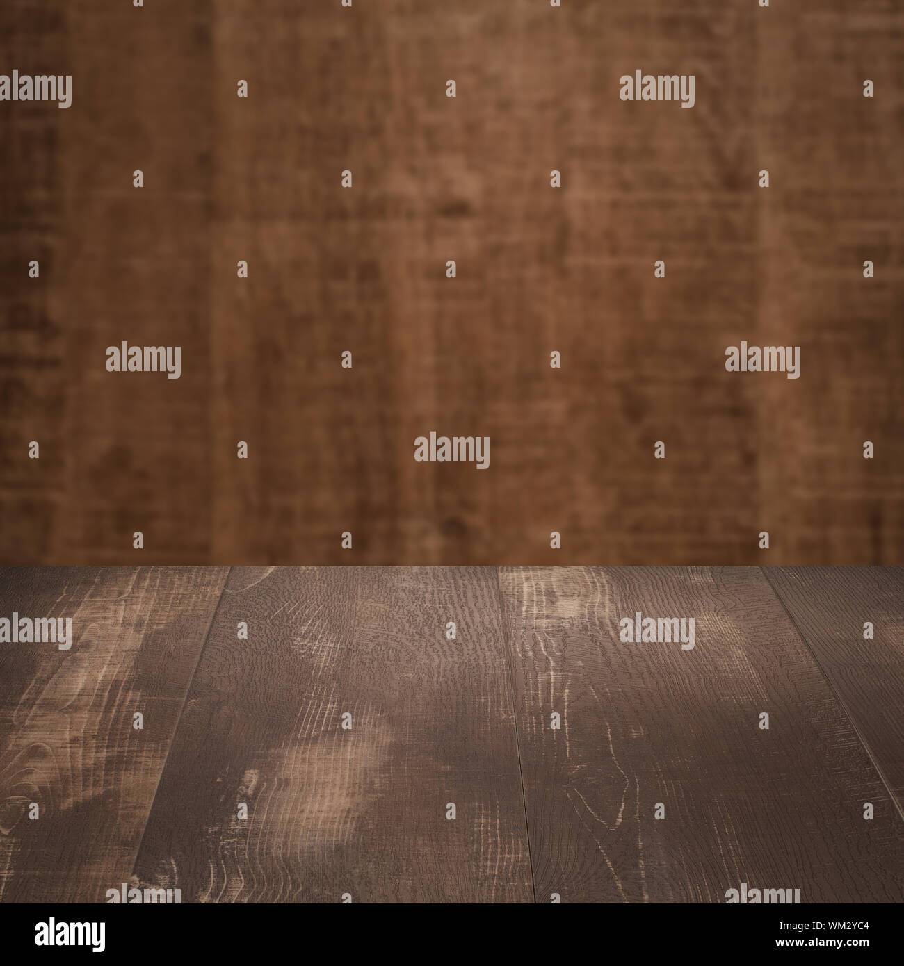 Wood background - table with wooden wall Stock Photo - Alamy