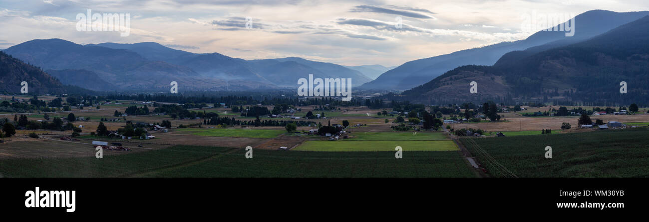 Beautiful Panoramic View of the Farm Fields in the Canadian Country ...
