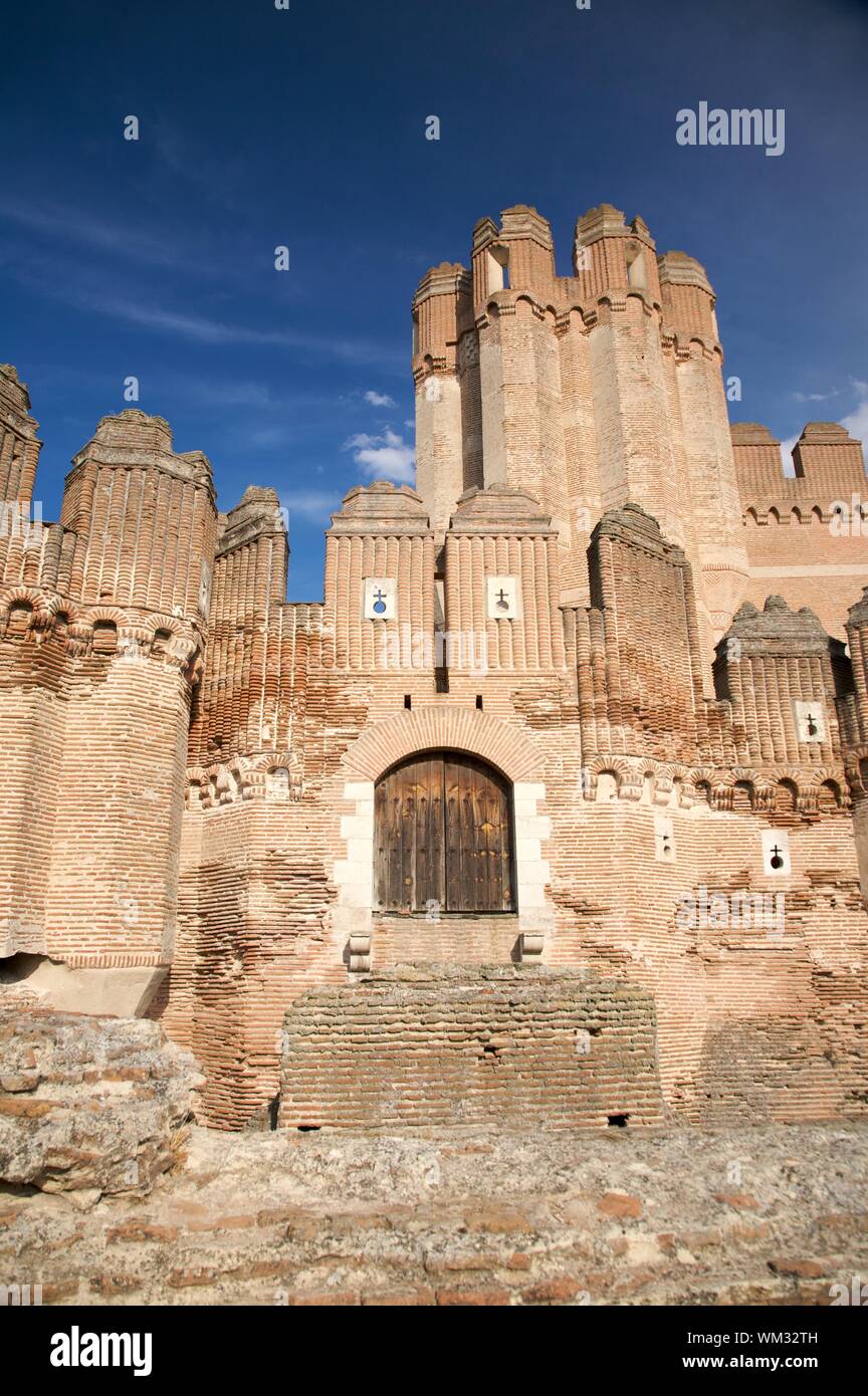 public free access big castle at coca city in spain Stock Photo - Alamy