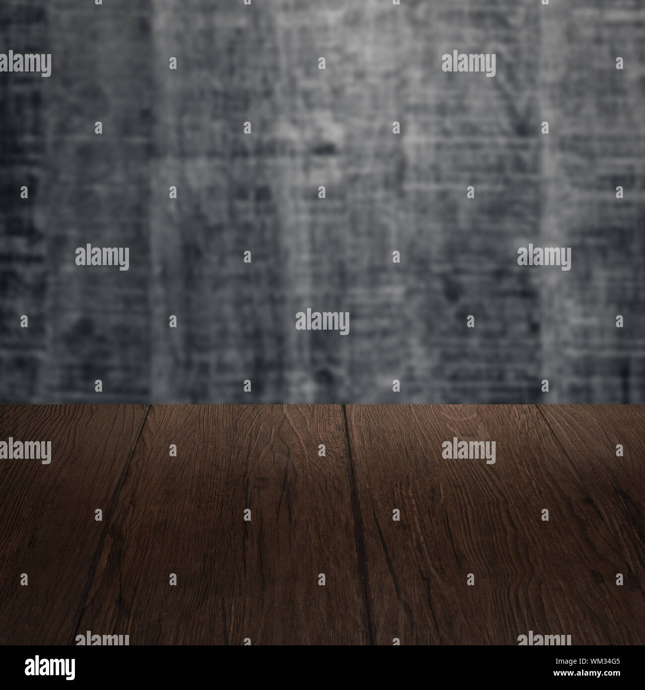 Wood background - table with wooden wall Stock Photo - Alamy