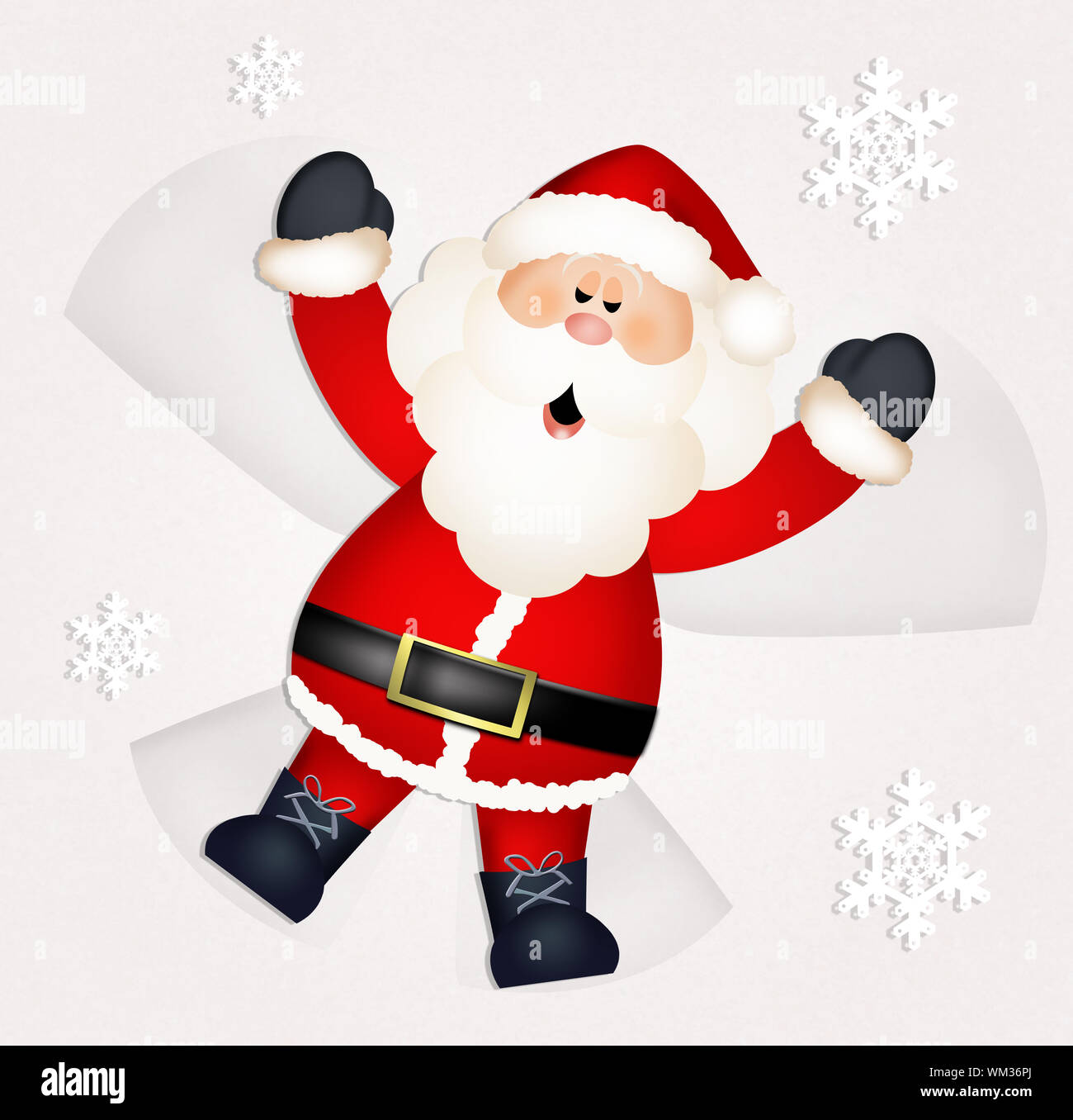 Christmas snow angel Stock Photo - Alamy