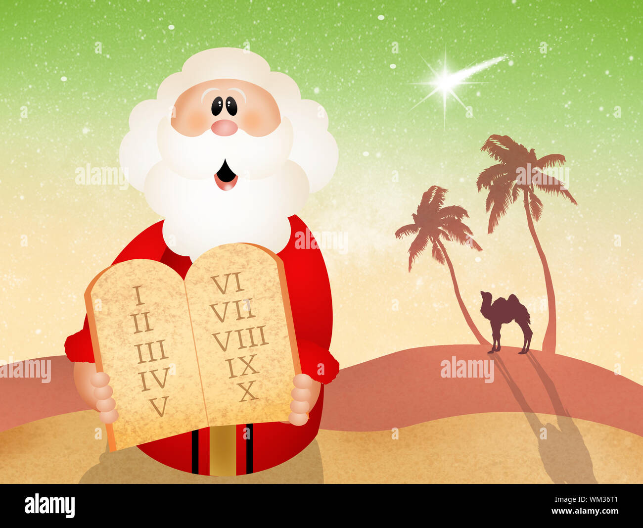 Moses with Ten Commandments Stock Photo - Alamy