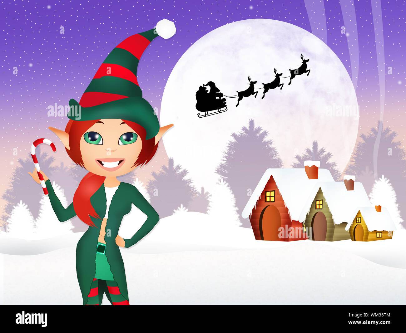 Elf at Chritmas Stock Photo - Alamy