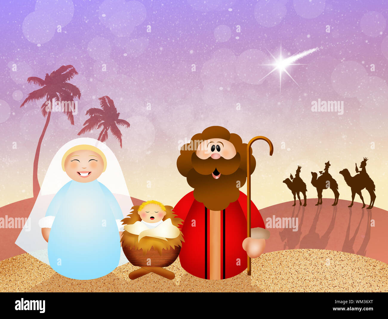 Christmas Nativity scene Stock Photo - Alamy