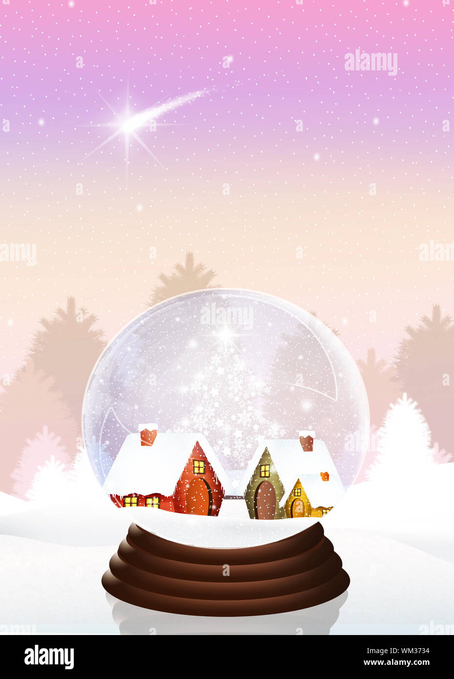 Christmas crystal ball Stock Photo - Alamy