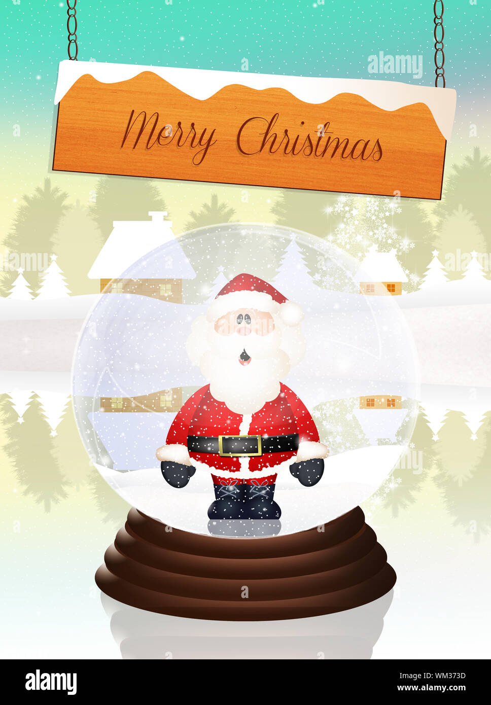 Christmas crystal ball Stock Photo - Alamy