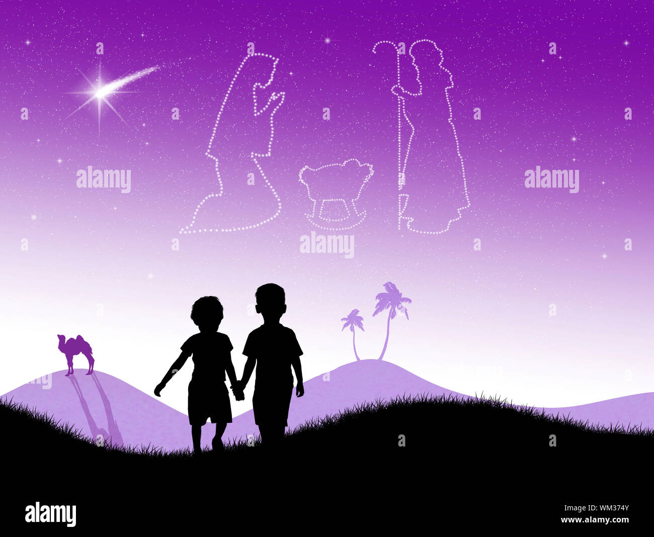 Christmas Nativity Scene Stock Photo - Alamy