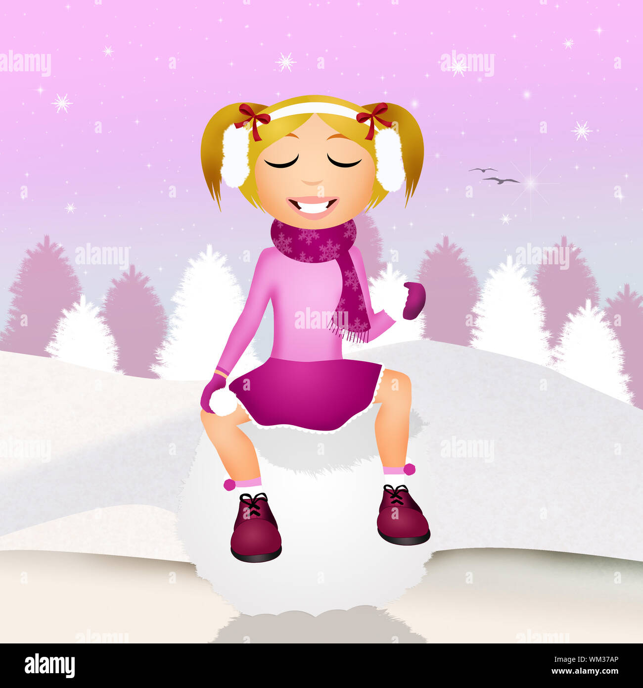 Girl snow ice funny not woman hi-res stock photography and images - Alamy