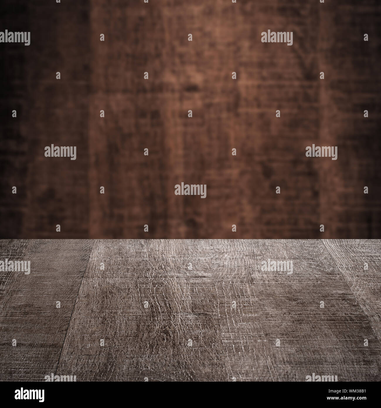 Wood background - table with wooden wall Stock Photo - Alamy