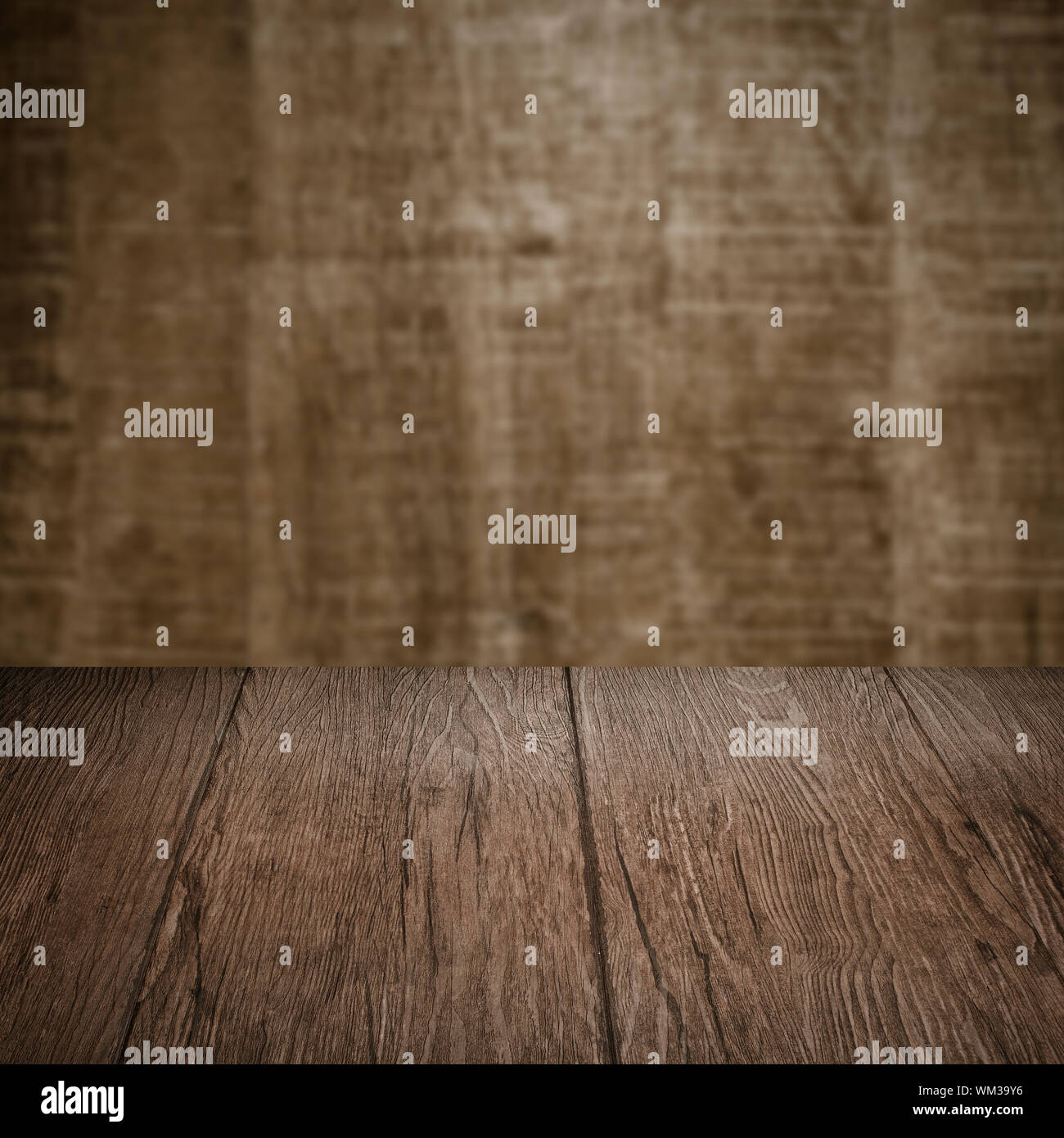 Wood background - table with wooden wall Stock Photo - Alamy