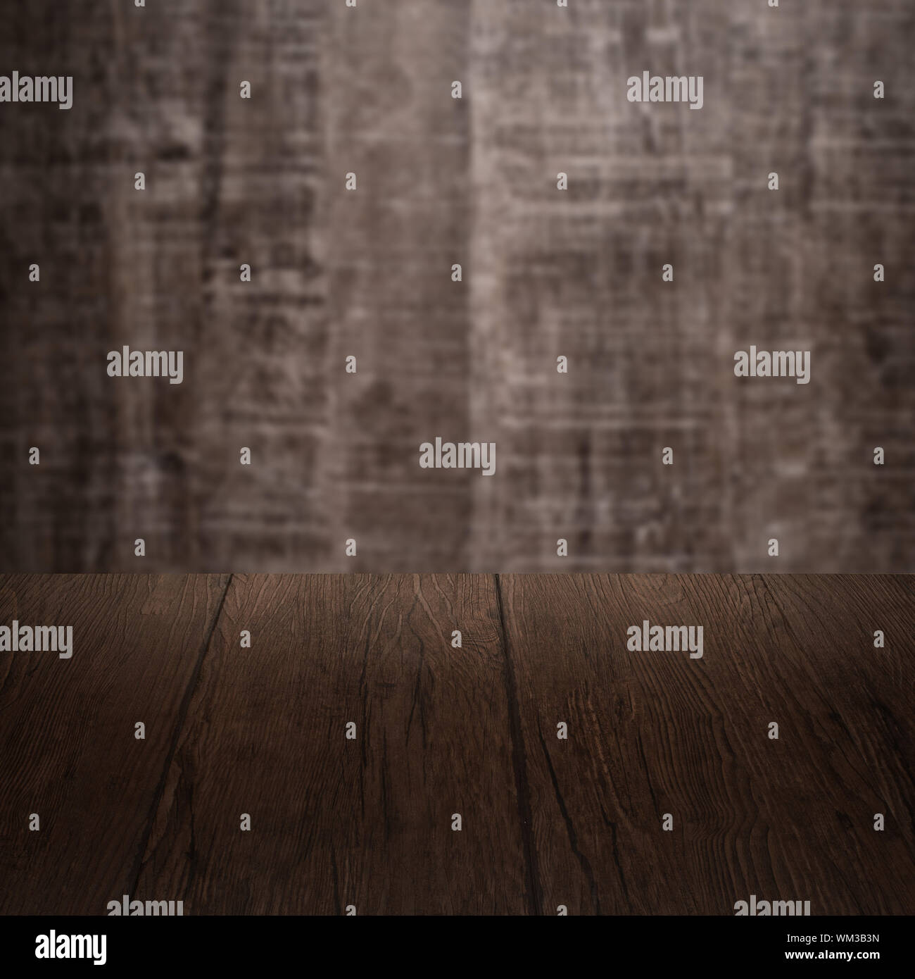 Wood background - table with wooden wall Stock Photo - Alamy