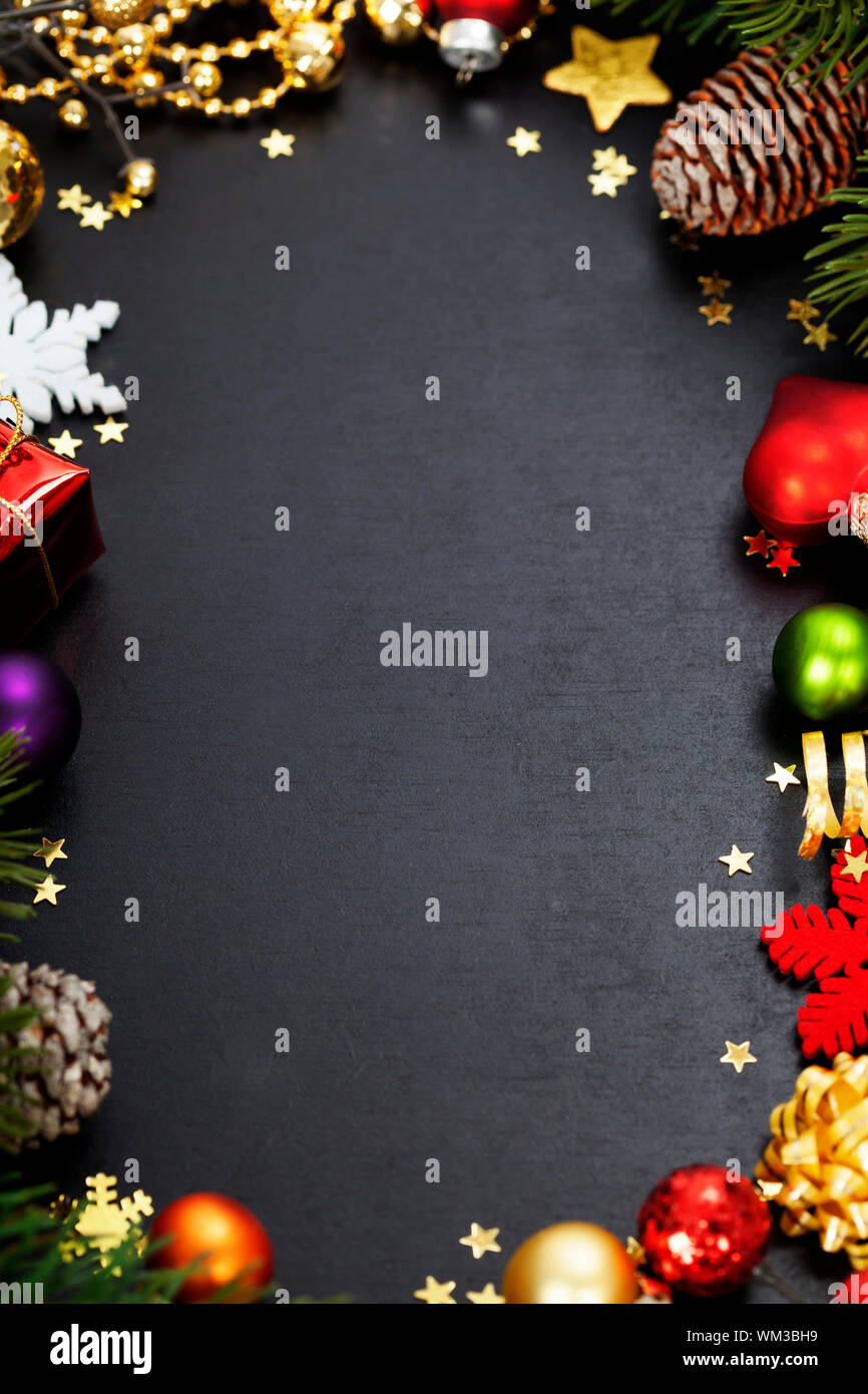 Christmas frame with free space for text Stock Photo - Alamy