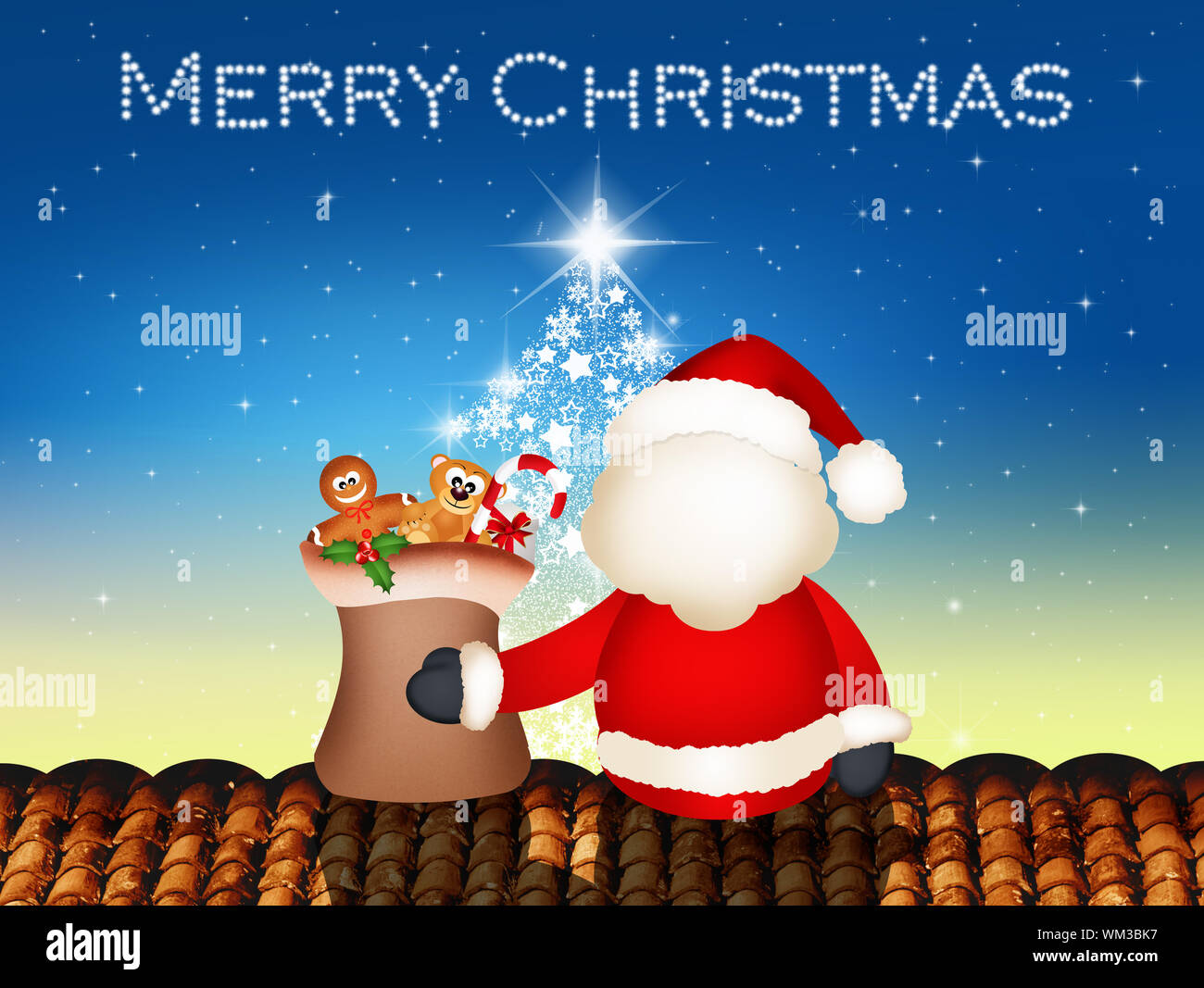 Cartoon illustration funny santa claus hi-res stock photography and ...