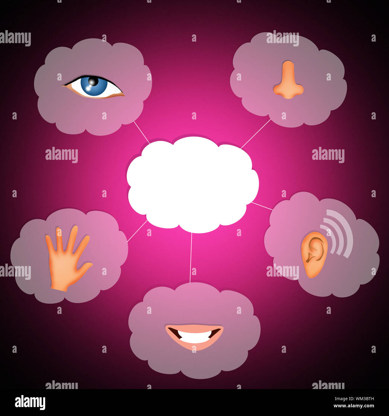 Illustration Of Senses Of Touch Stock Photos & Illustration Of Senses ...