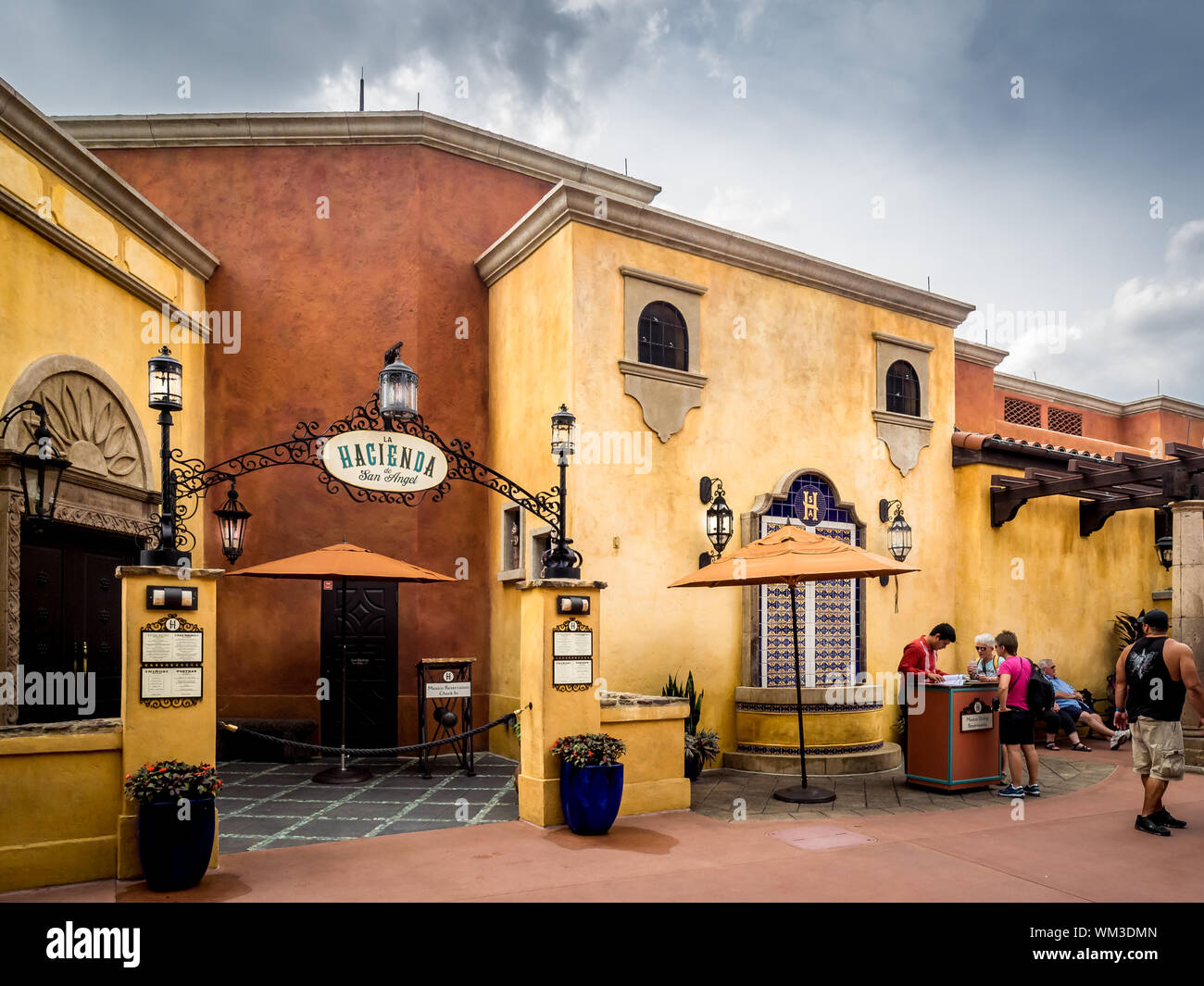 View of the Epcot Theme Park at Disney World in Orlando, Florida. Epcot ...