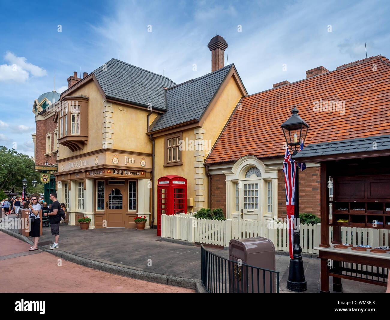 View of the Epcot Theme Park at Disney World in Orlando, Florida. Epcot ...