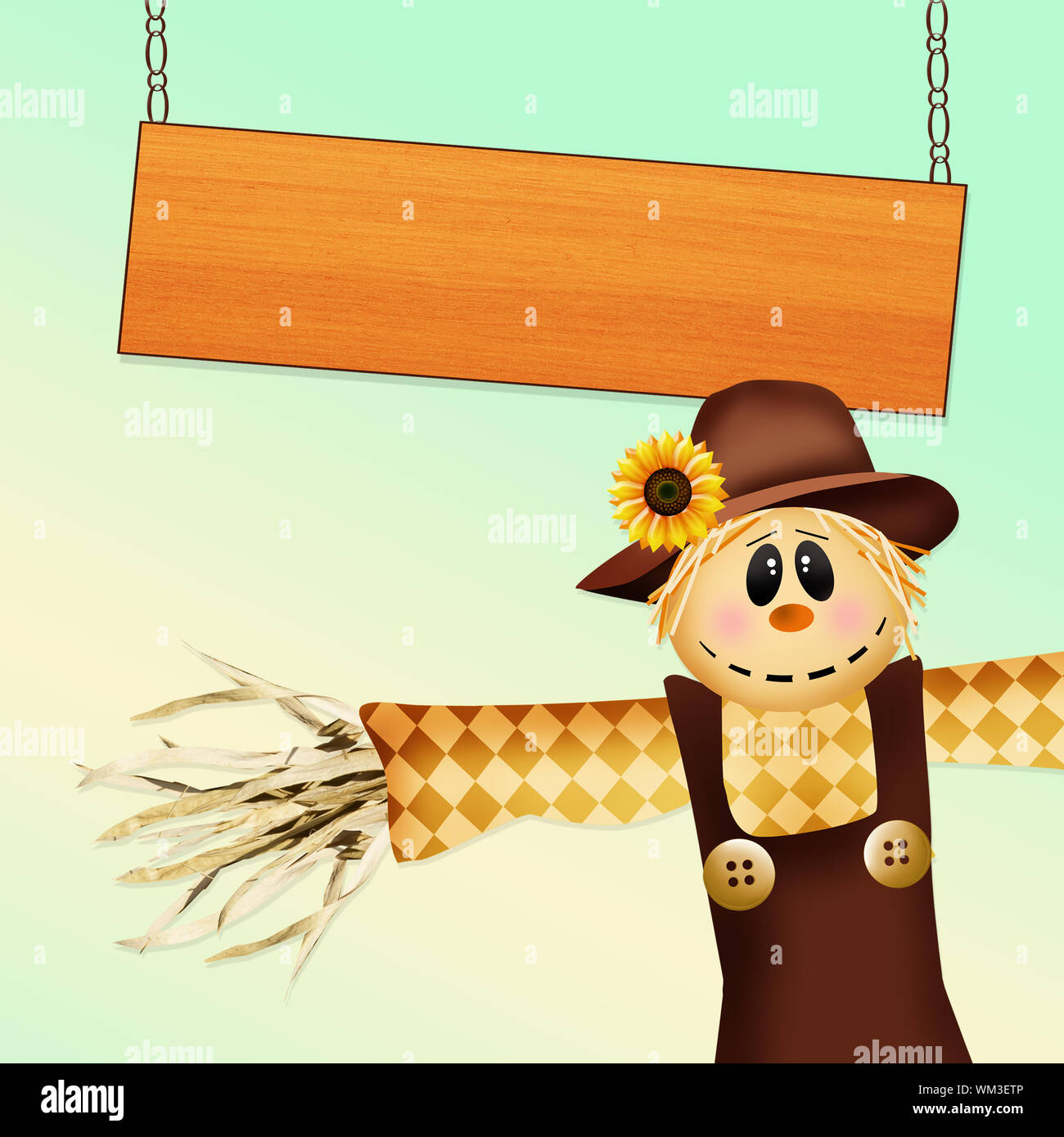 Cute scarecrow cartoon hi-res stock photography and images - Alamy
