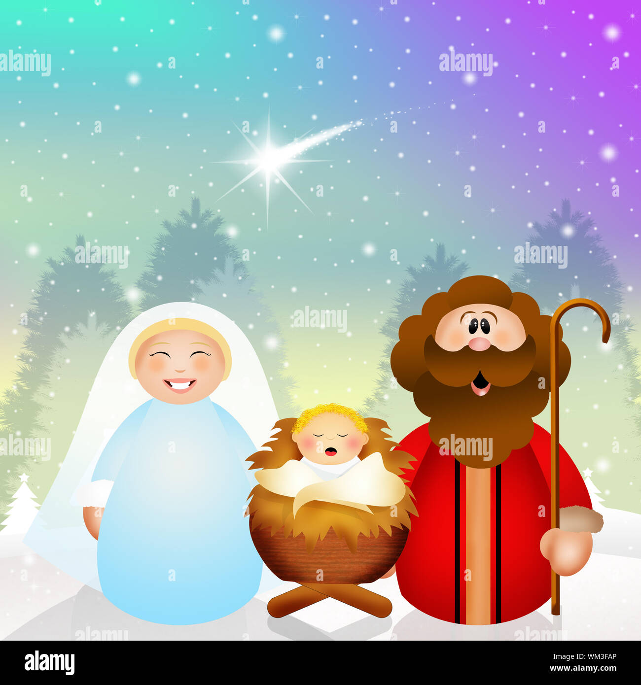 Christmas Nativity scene Stock Photo - Alamy