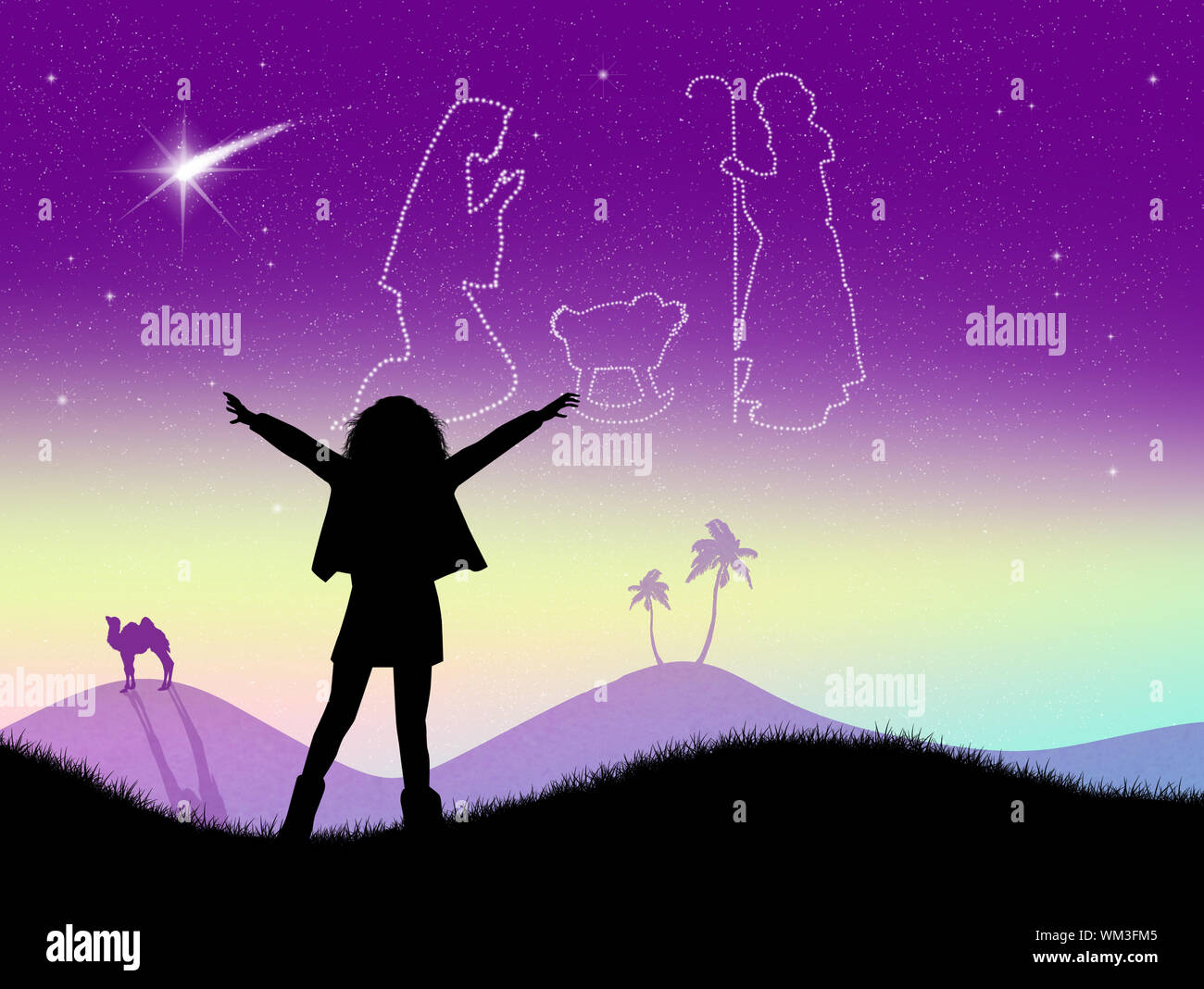 Christmas Nativity Scene Stock Photo - Alamy