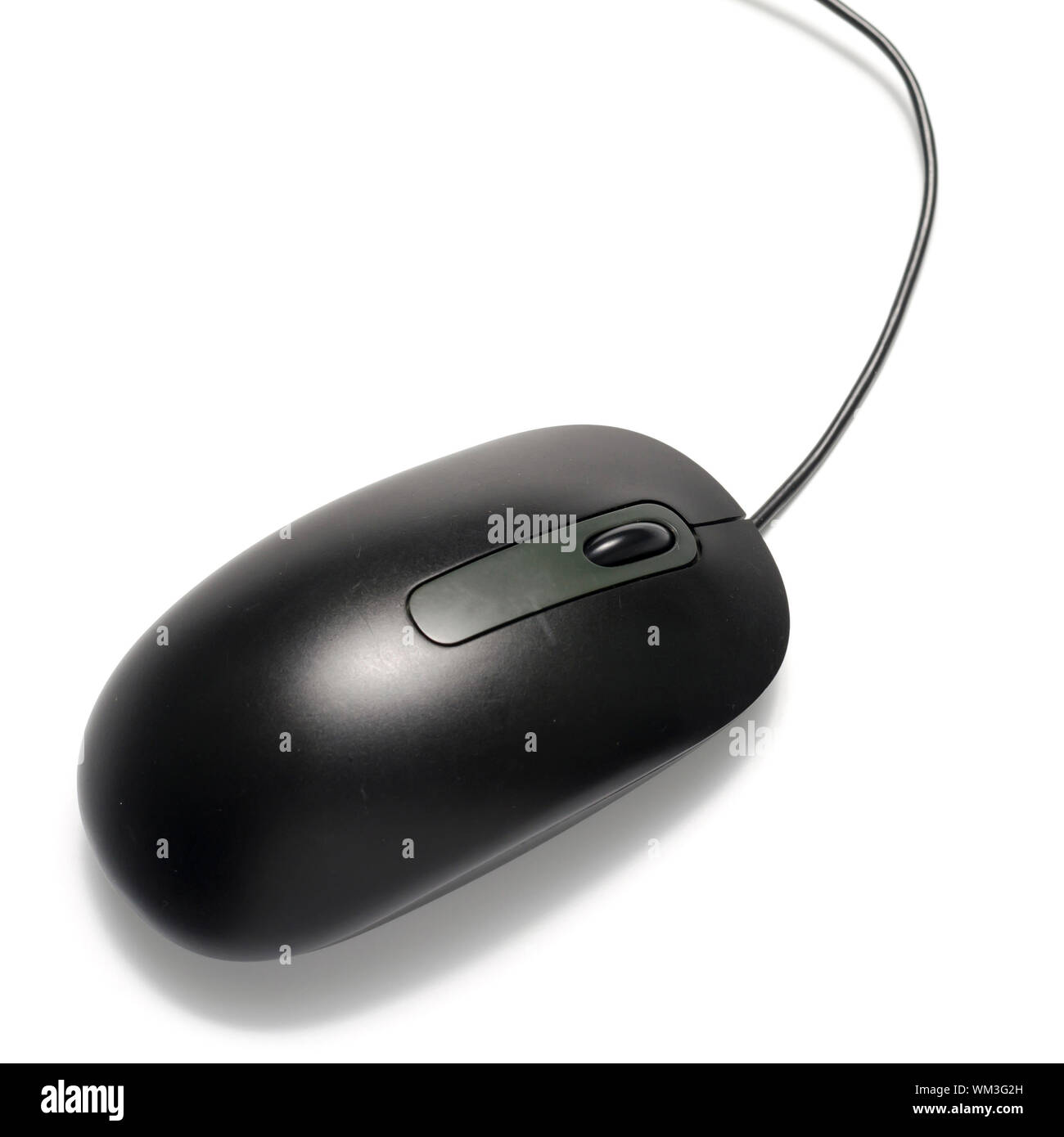 black computer mouse on a white background Stock Photo - Alamy