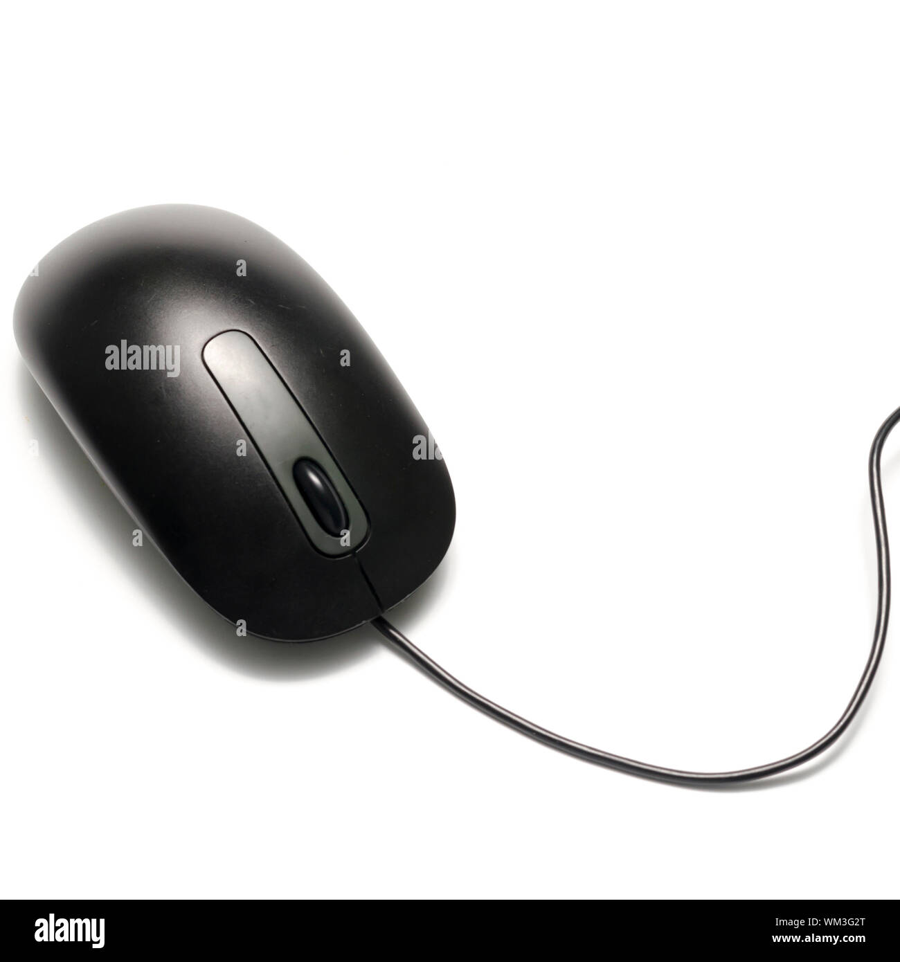 black computer mouse on a white background Stock Photo - Alamy