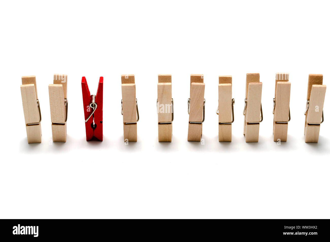 Wood cloth pin on Cut Out Stock Images & Pictures - Alamy
