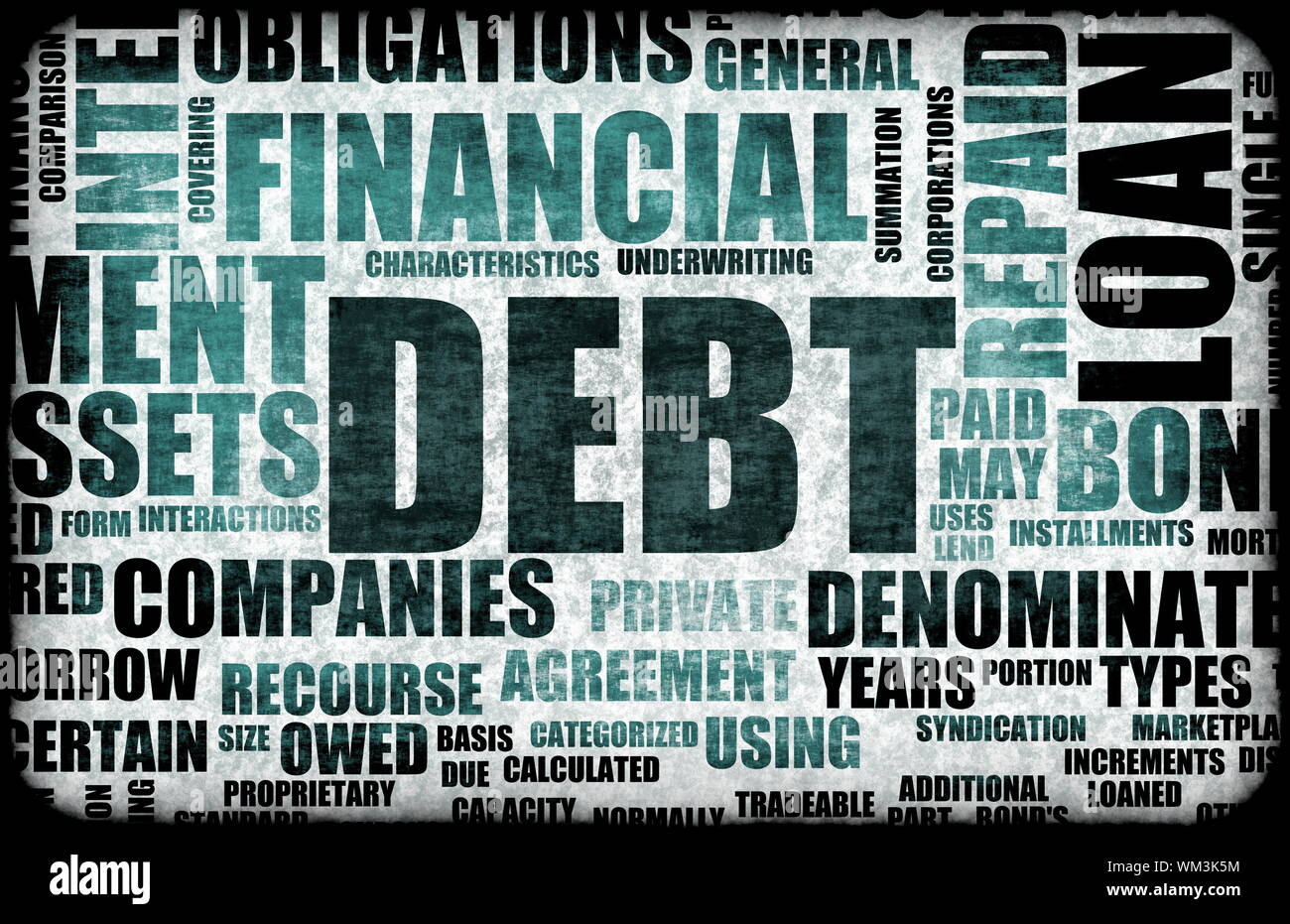 Financial Debt as a Abstract Background Concept Stock Photo - Alamy
