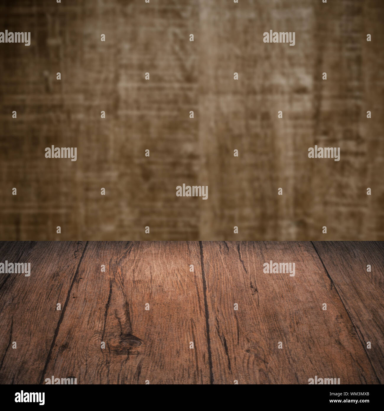 Wood background - table with wooden wall Stock Photo - Alamy