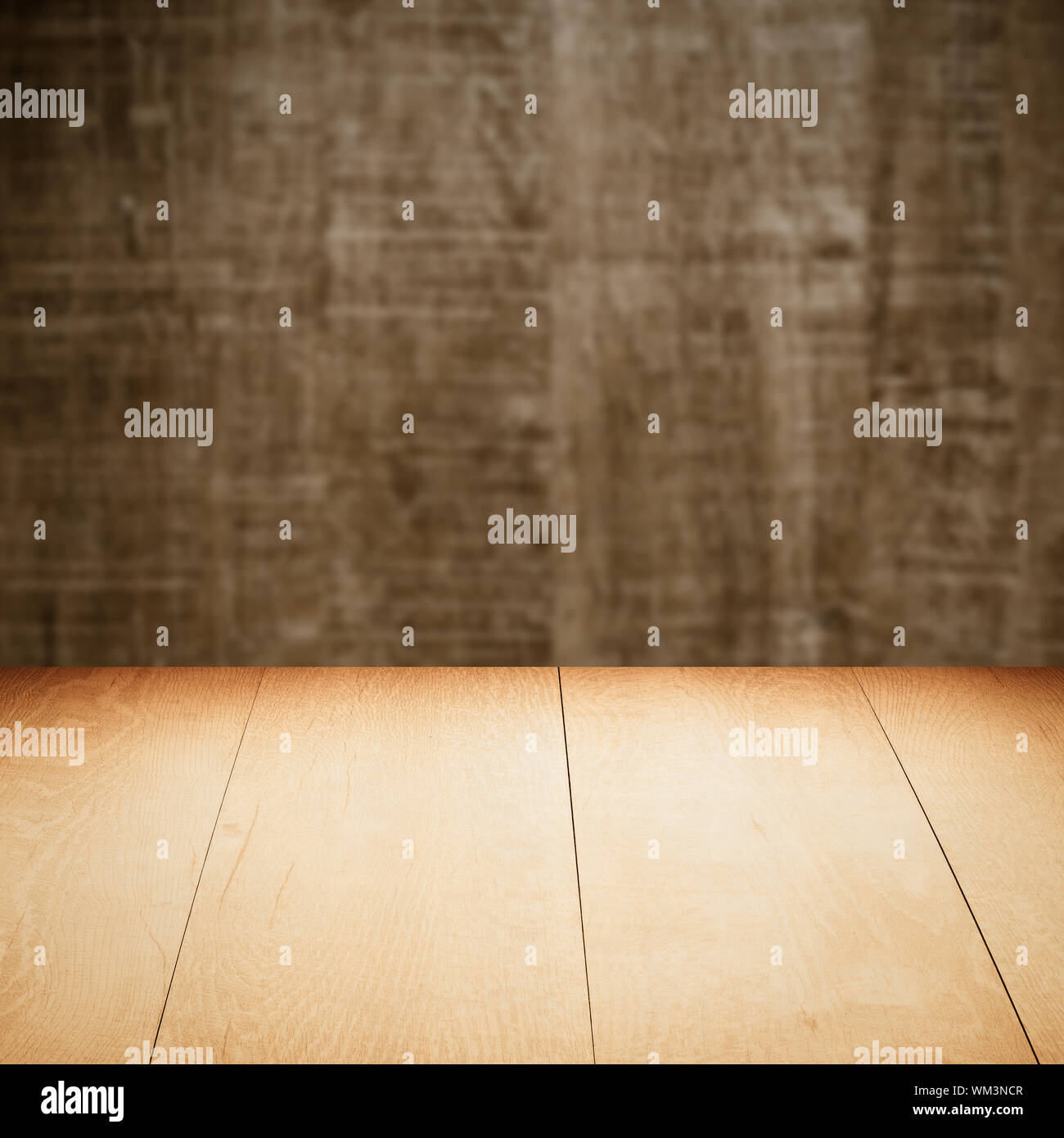 Wood background - table with wooden wall Stock Photo - Alamy